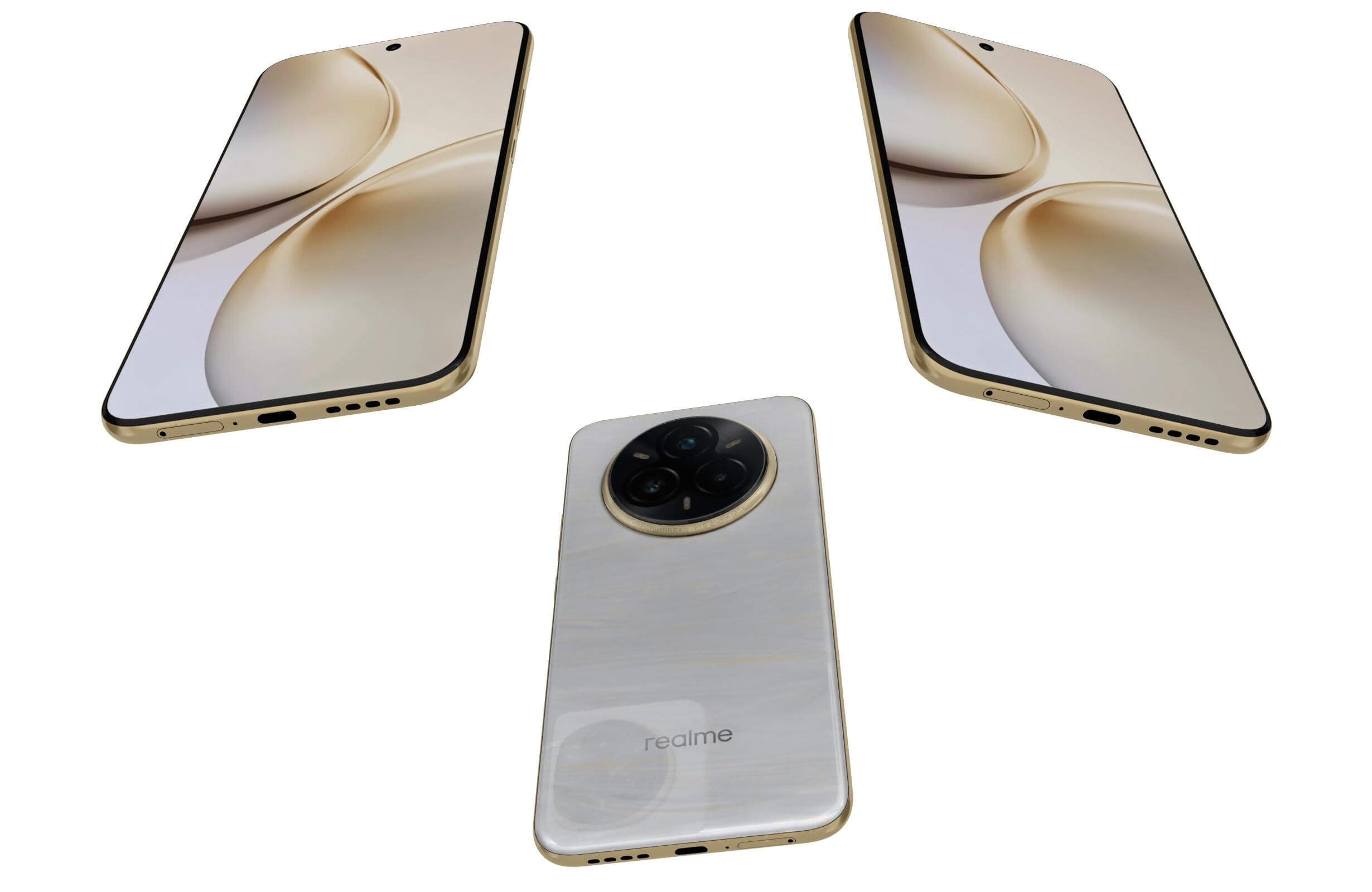 Realme 14 Pro Plus Gray and White - 3D Model by Rever_Art