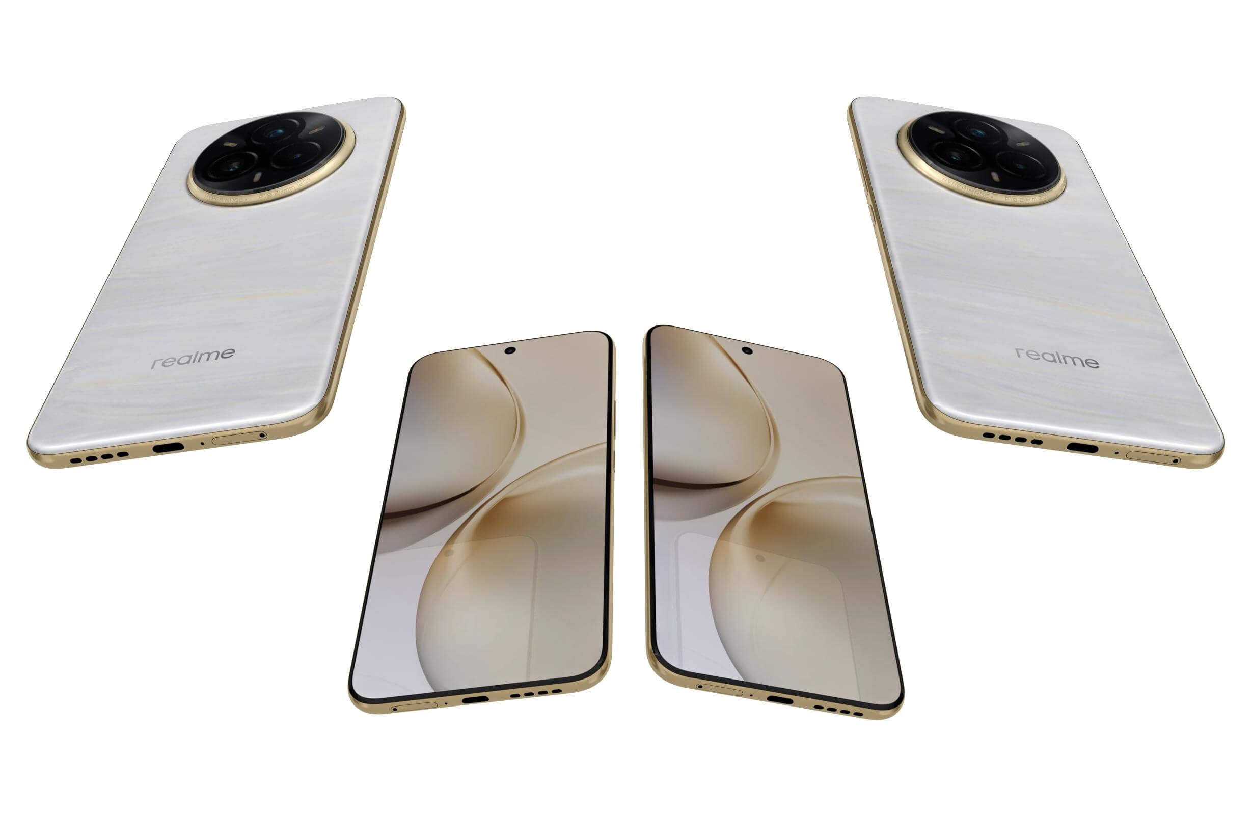 Realme 14 Pro Plus Gray and White - 3D Model by Rever_Art