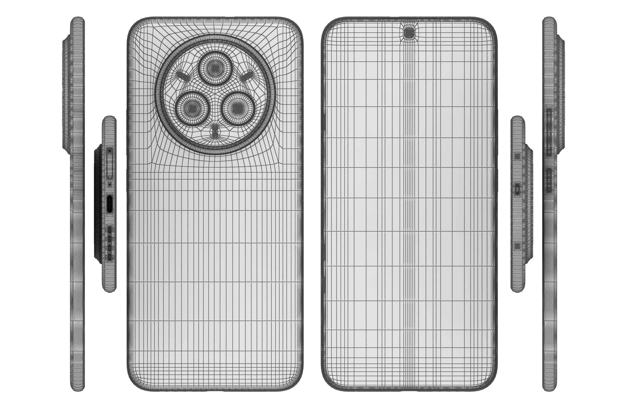 Realme 14 Pro Plus Gray and White - 3D Model by Rever_Art