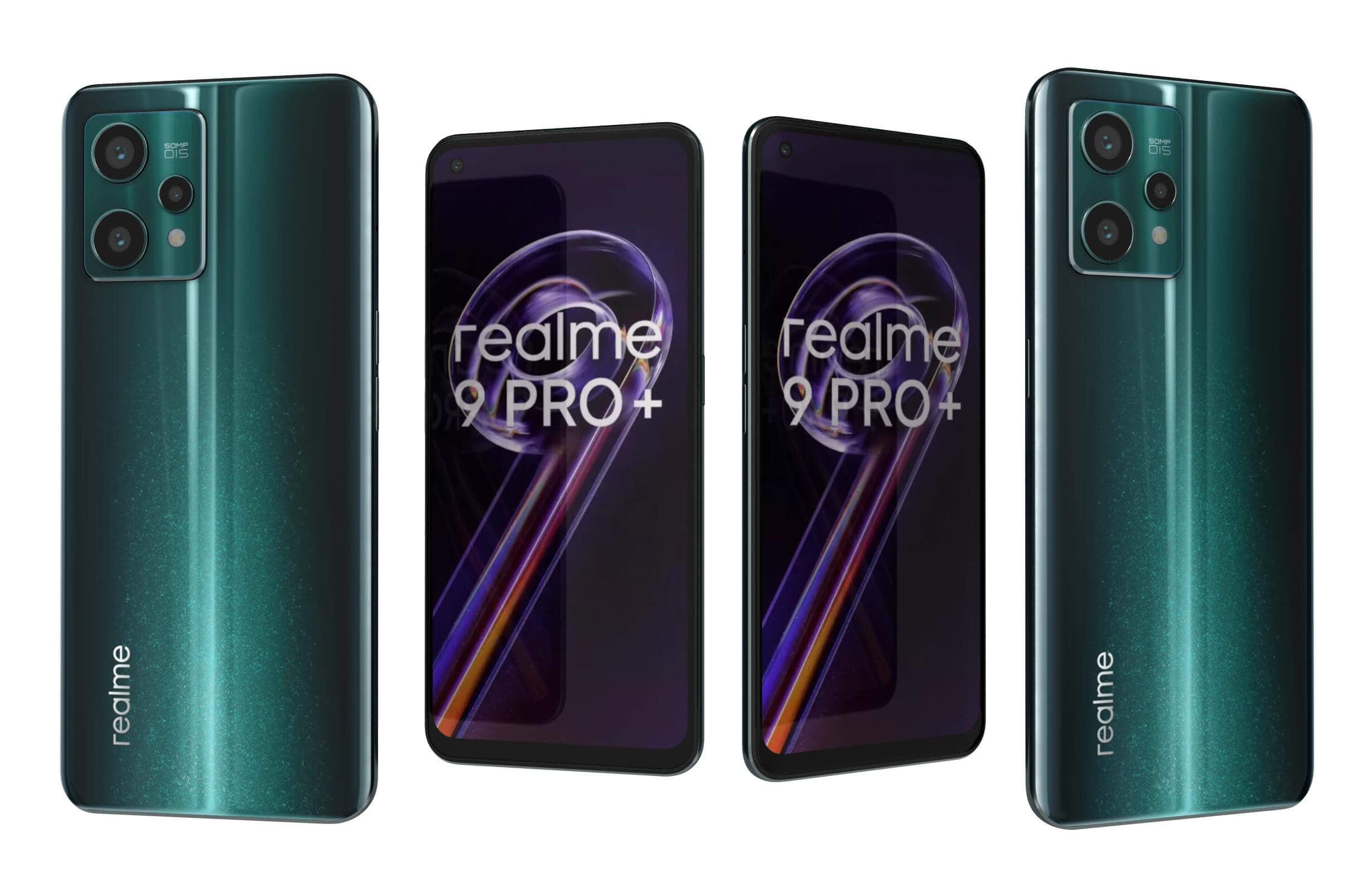 Realme 9 Pro Plus Green - 3D Model by Rever_Art