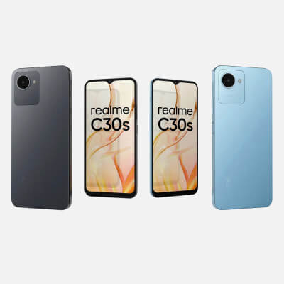 Realme C30s Blue and Black - 3D Model by Rever_Art