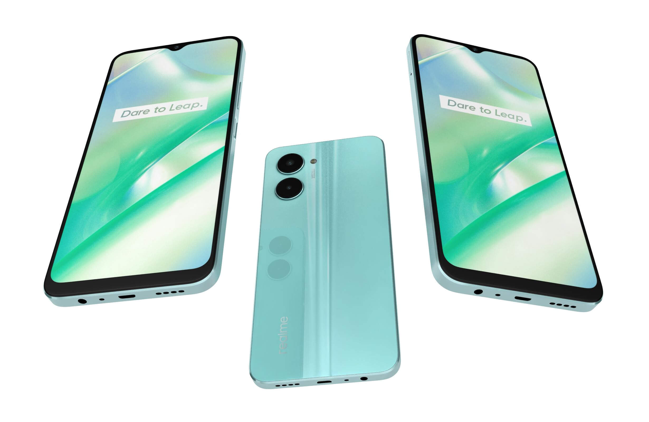 Realme C33 2023 Blue - 3D Model by Rever_Art