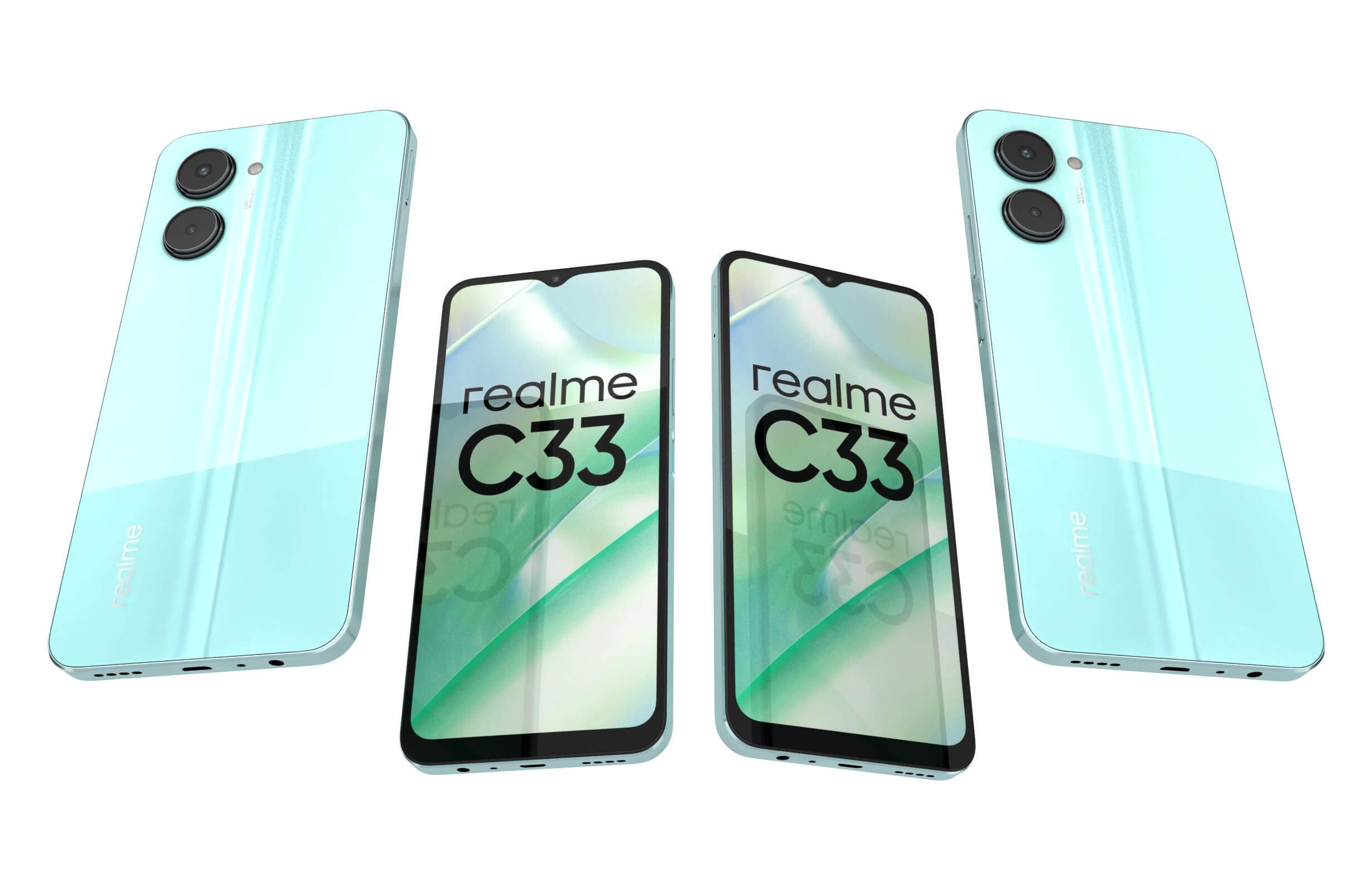 Realme C33 All Colors - 3D Model by Rever_Art