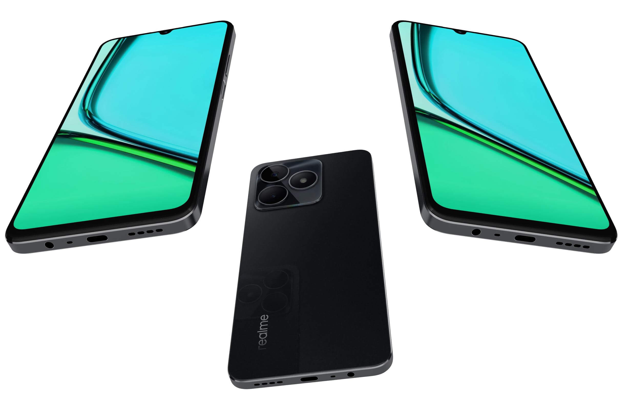 Realme C51S Mighty Black - 3D Model by Rever_Art