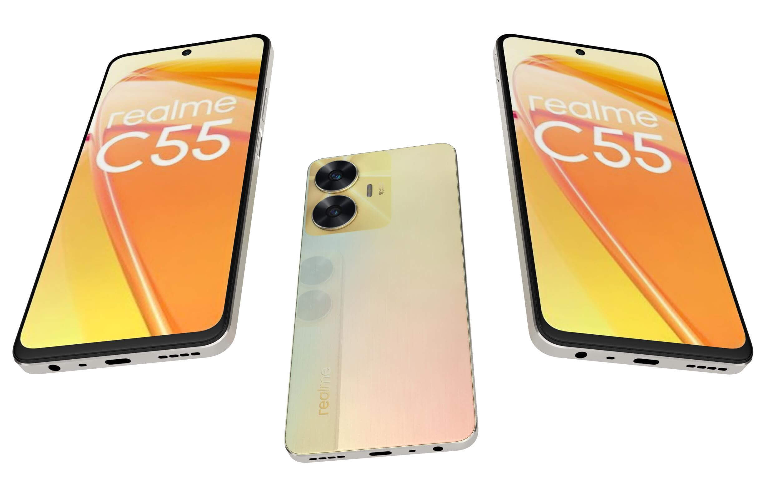 Realme C55 Gold - 3D Model by Rever_Art