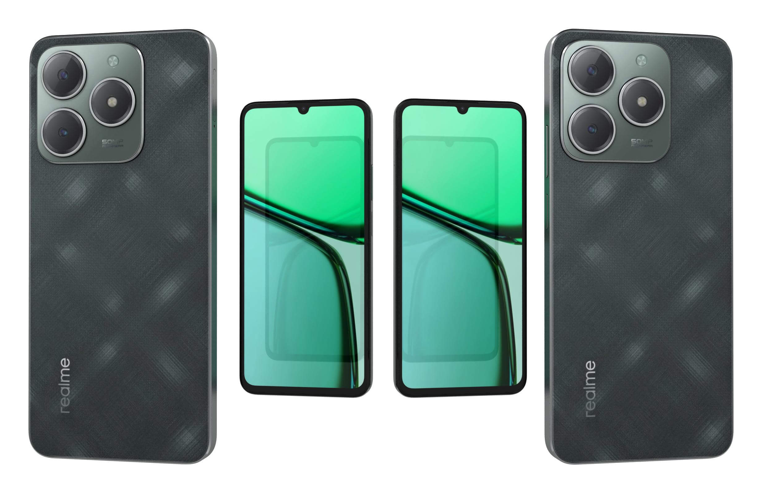 Realme C61 Dark Green and Sparkle Gold ( Malaysia ) - 3D Model by Rever_Art