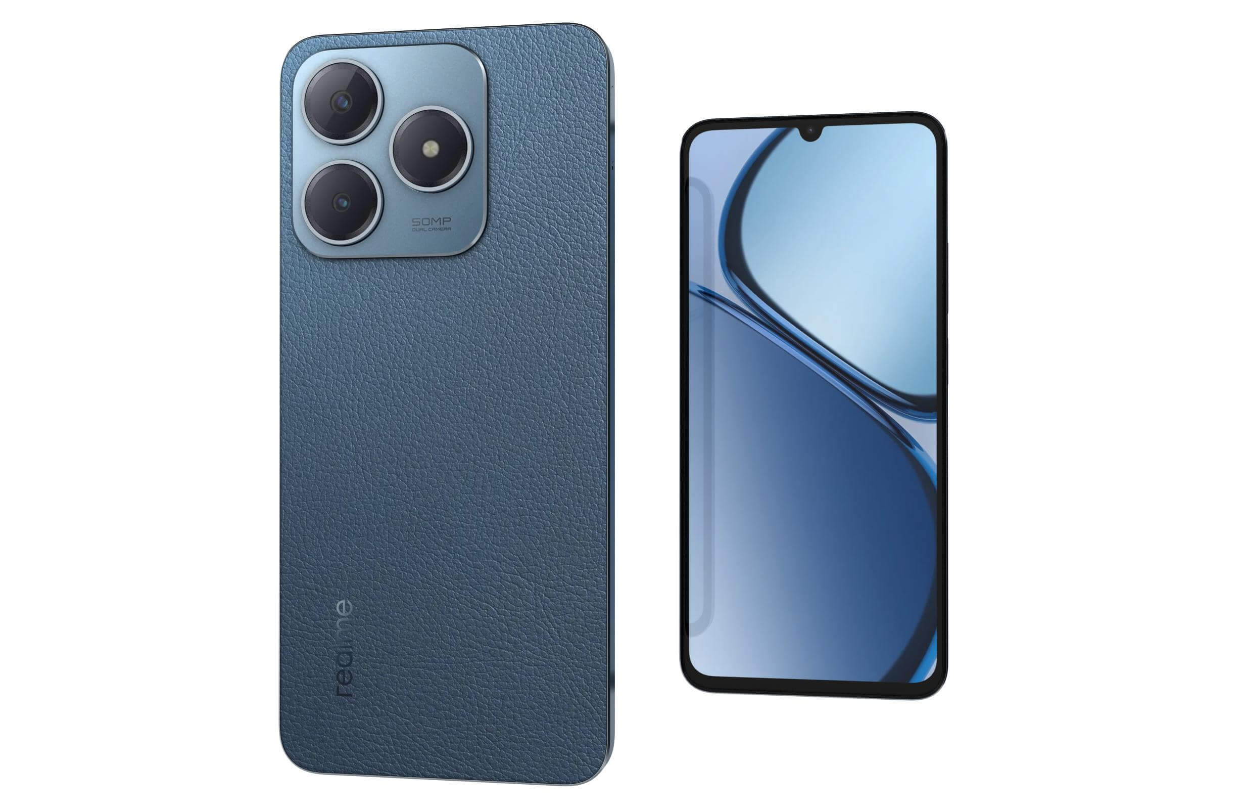 Realme C63 Leather Blue and Jade Green - 3D Model by Rever_Art