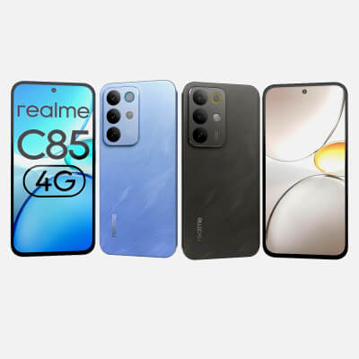 Realme C85 4G Black and Blue - 3D Model by Rever_Art