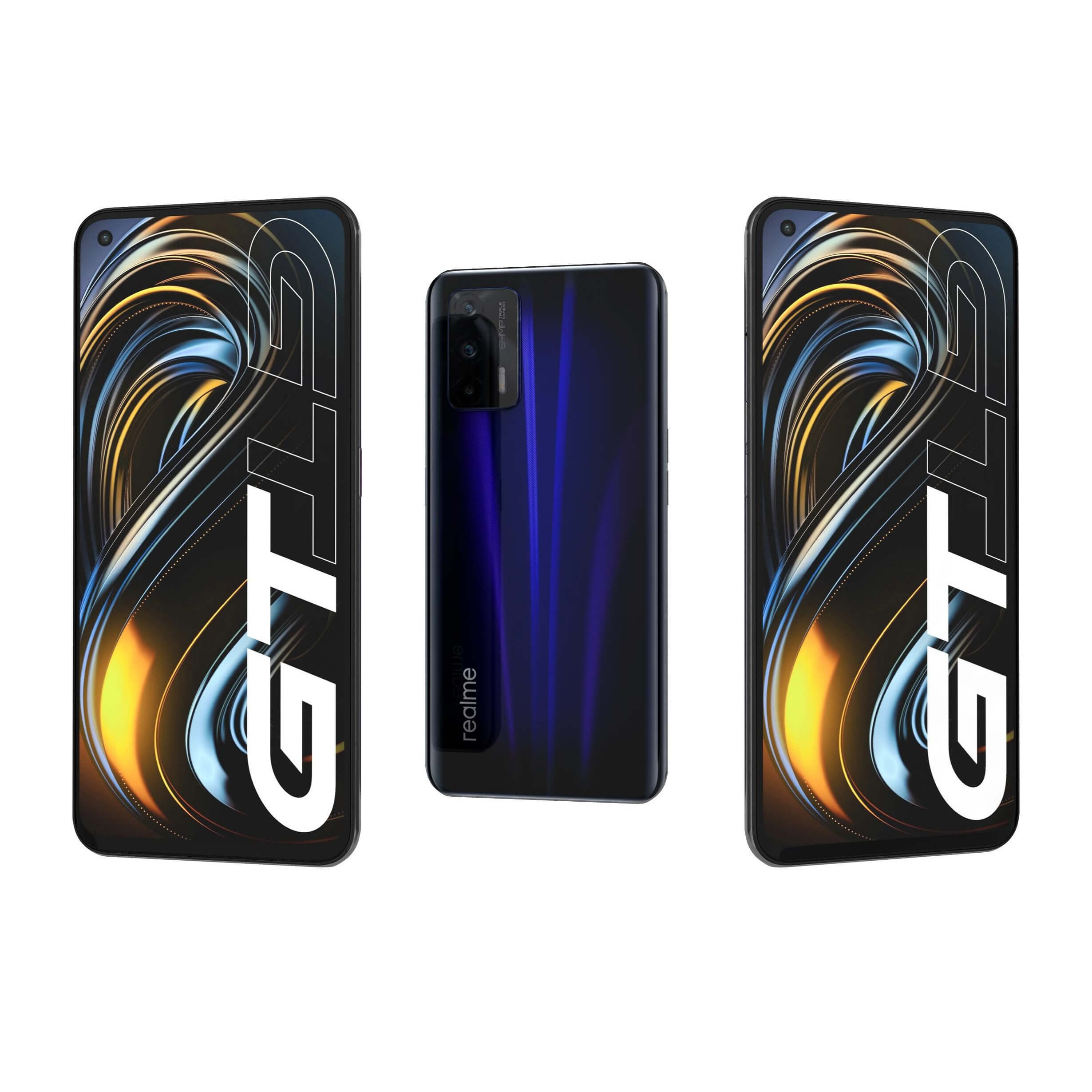 Realme GT Blue and Yellow - 3D Model by Rever_Art