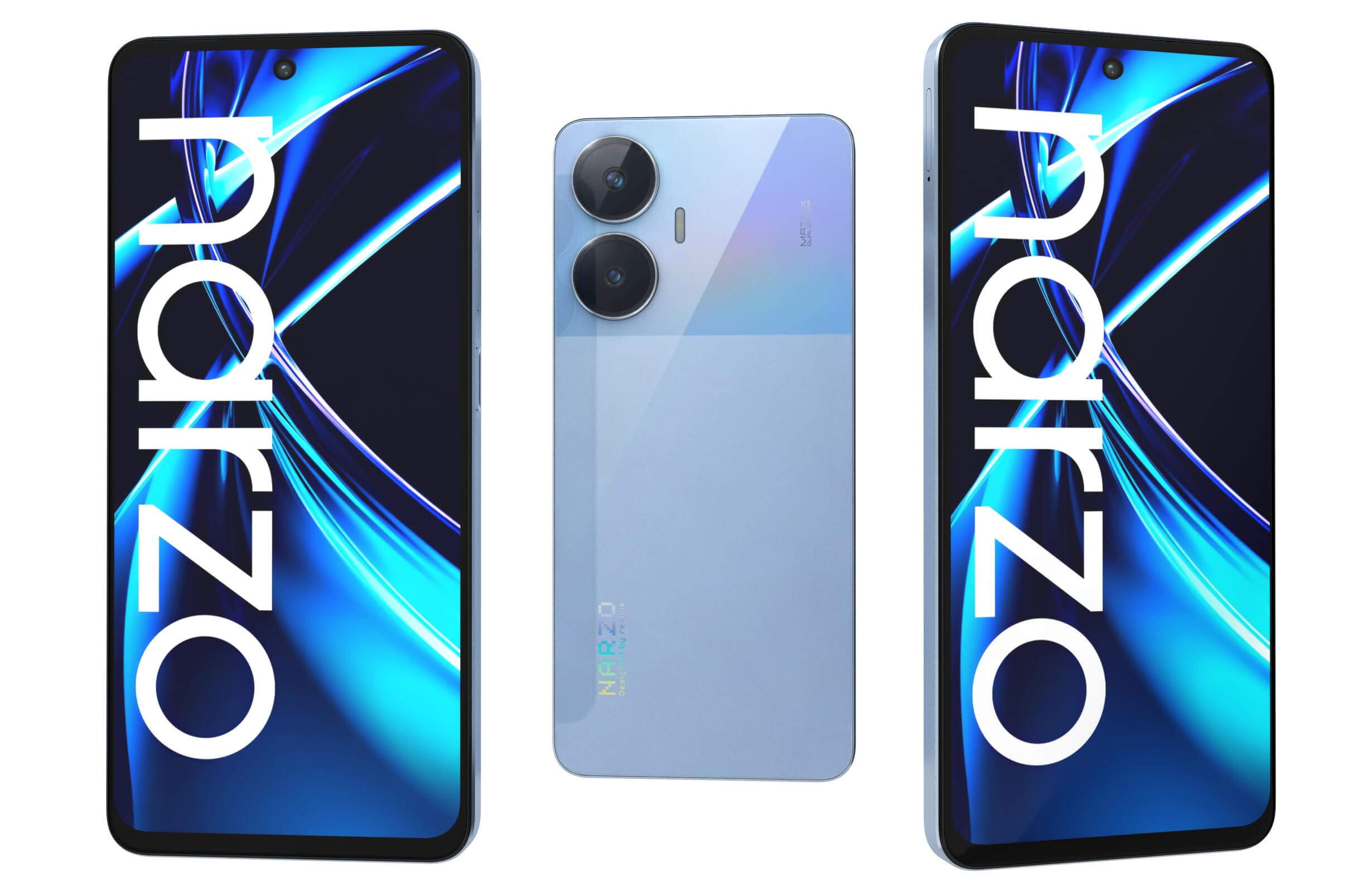 Realme Narzo N55 Blue - 3D Model by Rever_Art