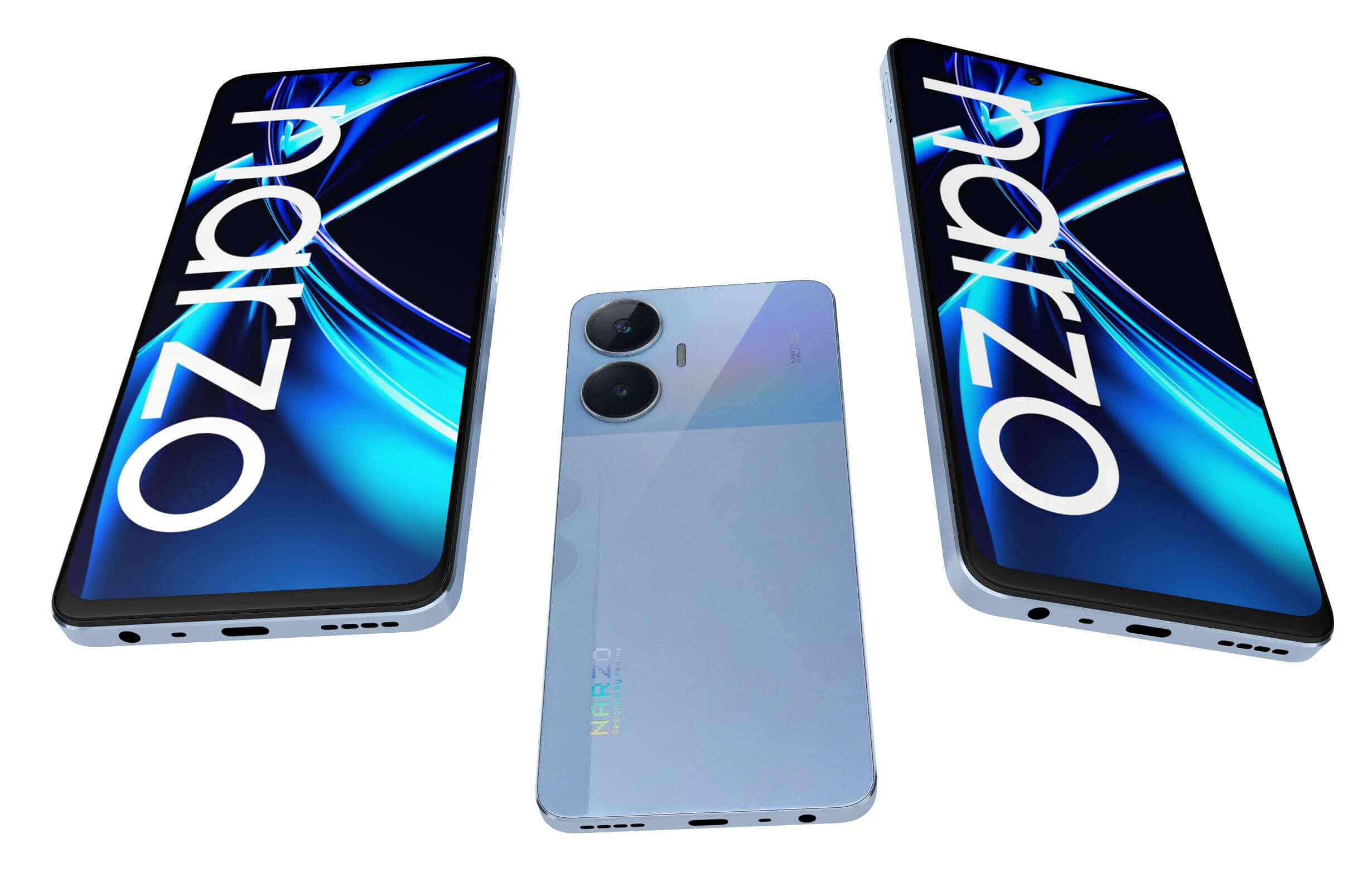 Realme Narzo N55 Blue - 3D Model by Rever_Art