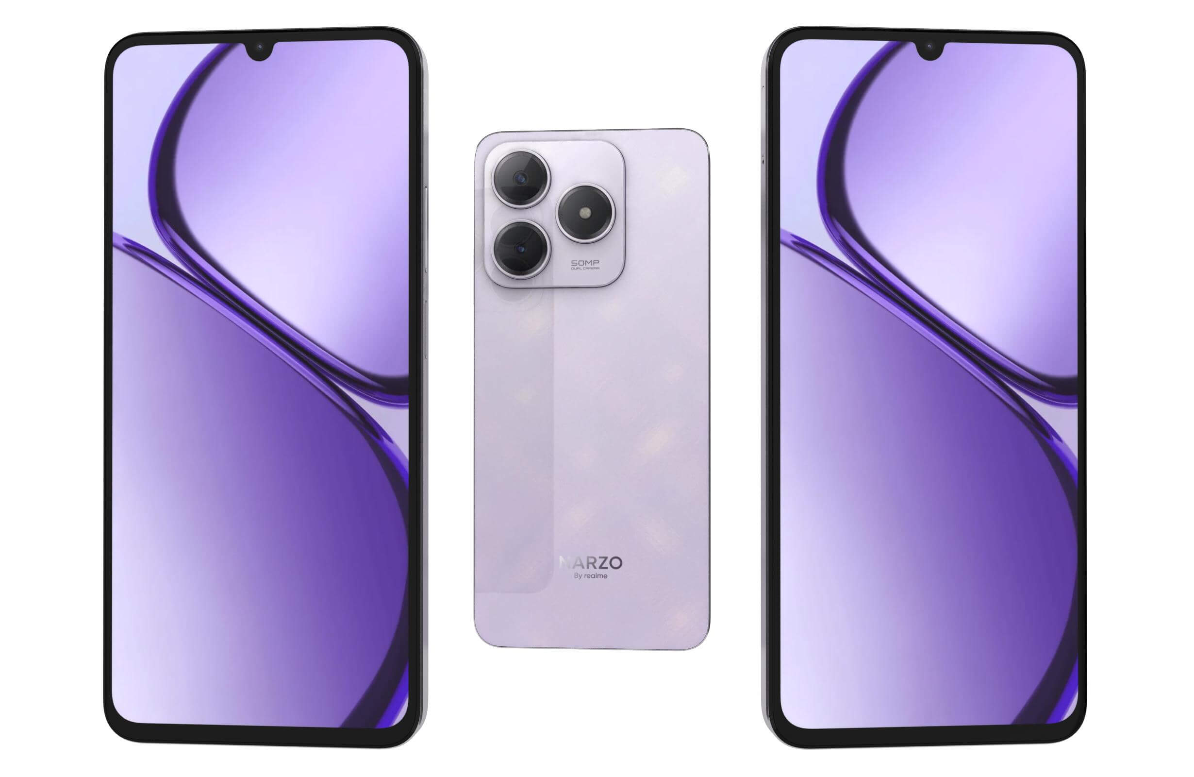 Realme Narzo N63 Leather Blueand Twilight Purple - 3D Model by Rever_Art