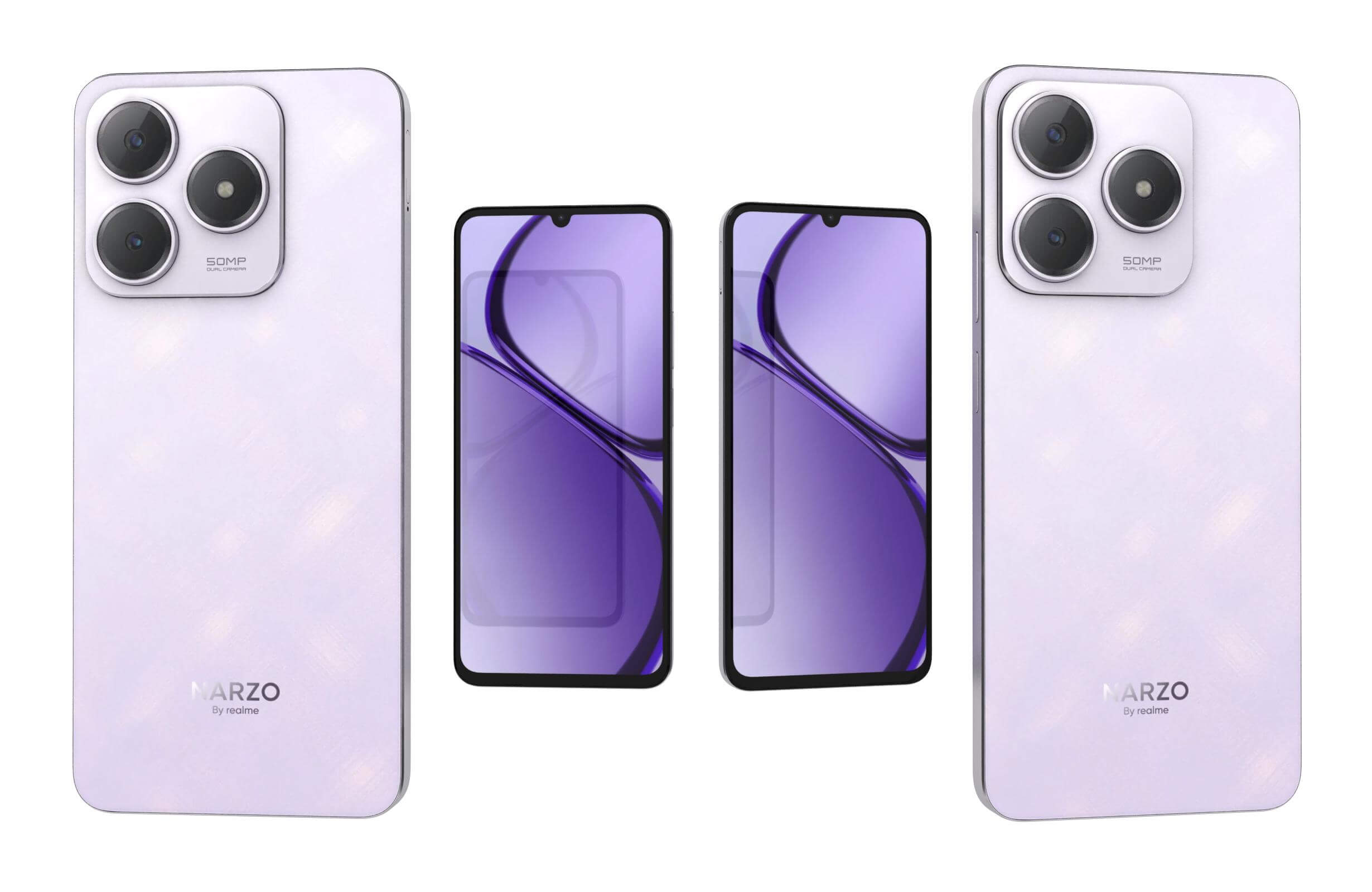 Realme Narzo N63 Leather Blueand Twilight Purple - 3D Model by Rever_Art