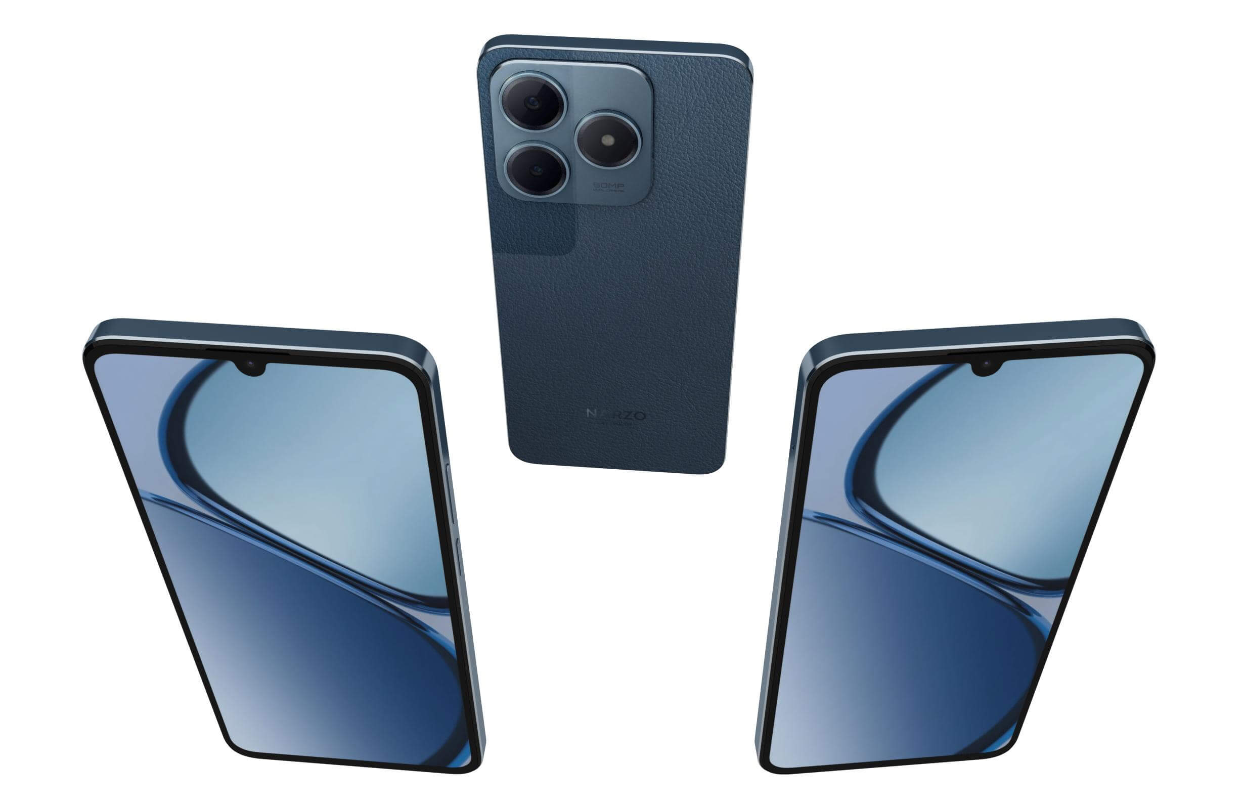 Realme Narzo N63 Leather Blue - 3D Model by Rever_Art