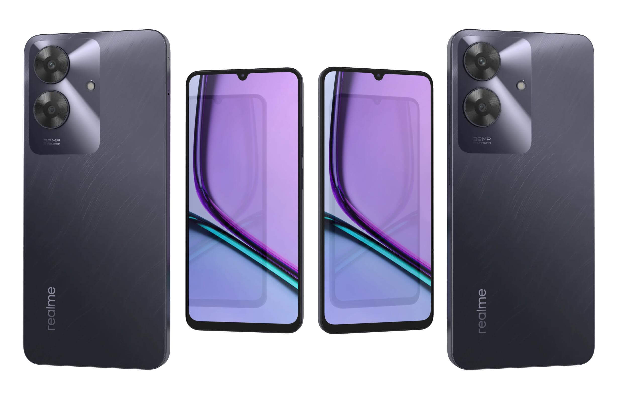 Realme Note 60 Marble Black and Voyage Blue - 3D Model by Rever_Art