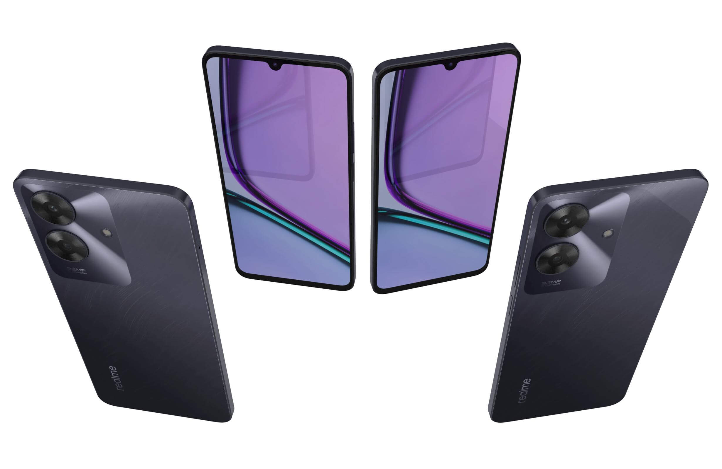 Realme Note 60 Marble Black and Voyage Blue - 3D Model by Rever_Art