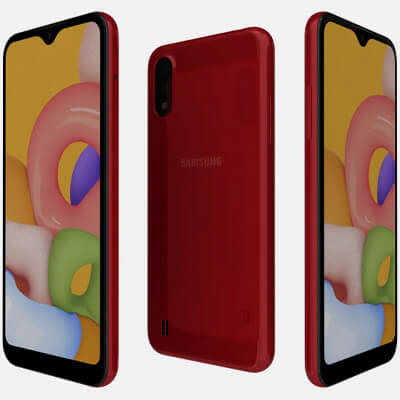 Samsung Galaxy A01 Red - 3D Model by Rever_Art