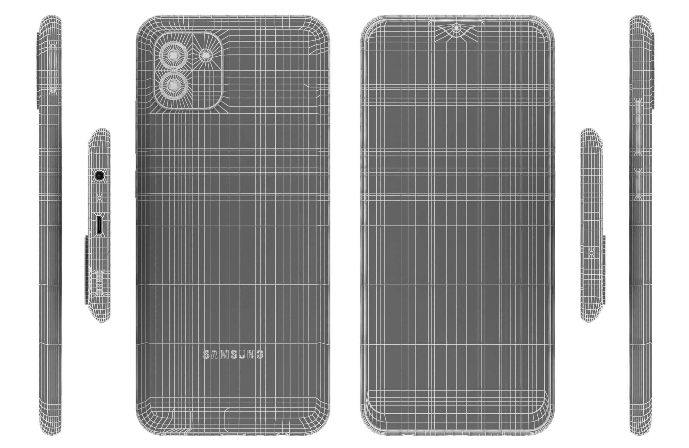 Samsung Galaxy A03 Blue - 3D Model by Rever_Art