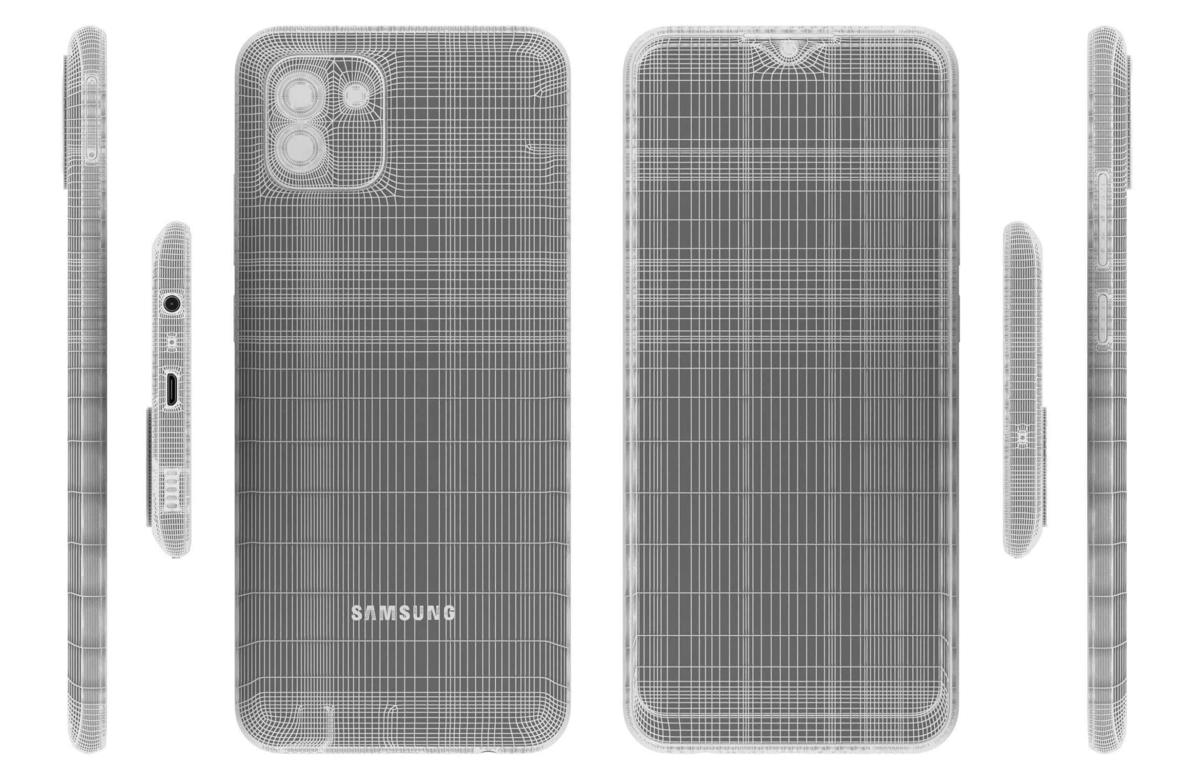 Samsung Galaxy A03 Blue - 3D Model by Rever_Art