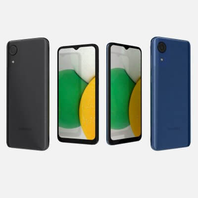 Samsung Galaxy A03 Core Black And Blue - 3D Model by Rever_Art