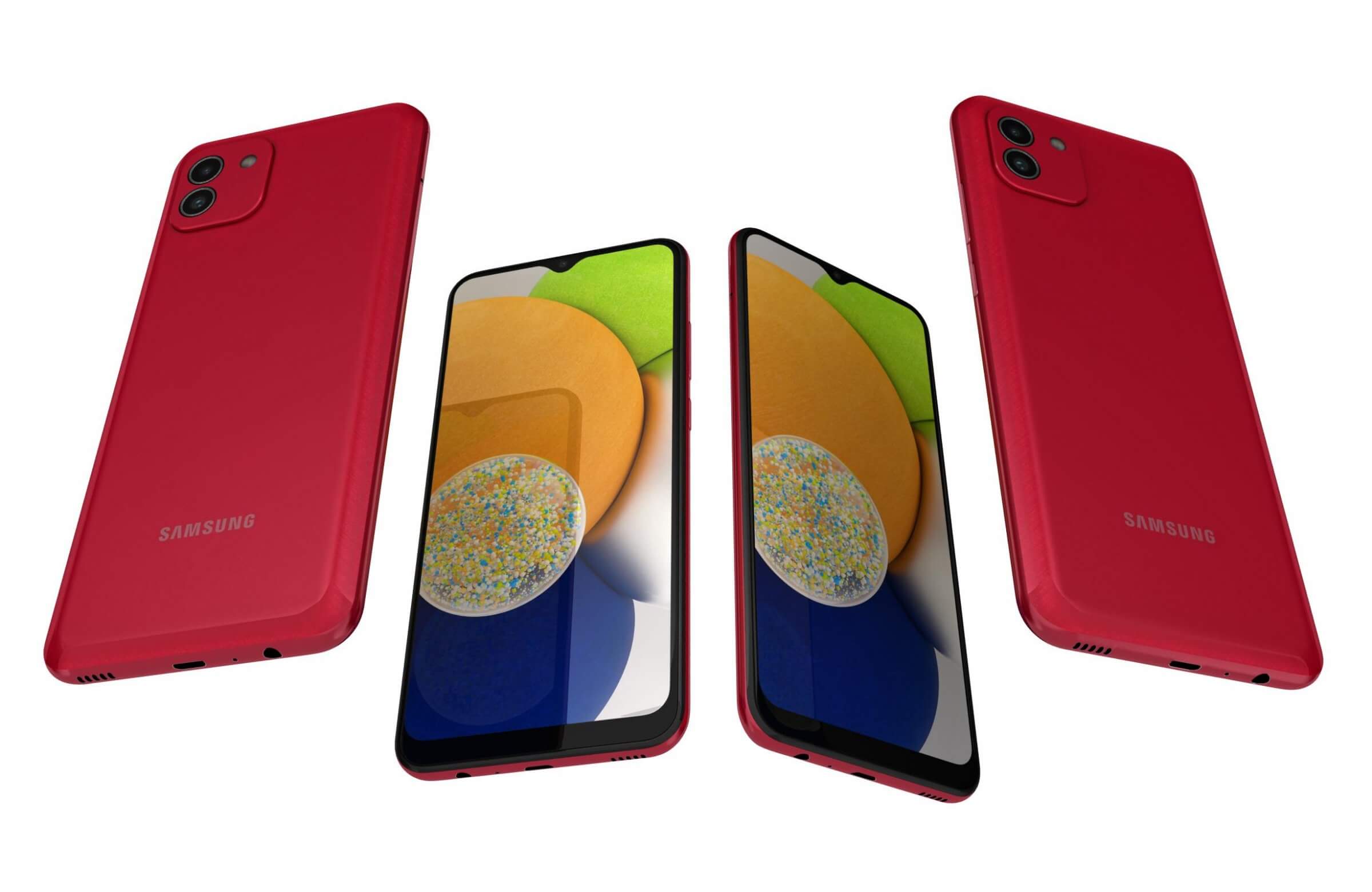 Samsung Galaxy A03 Red - 3D Model by Rever_Art