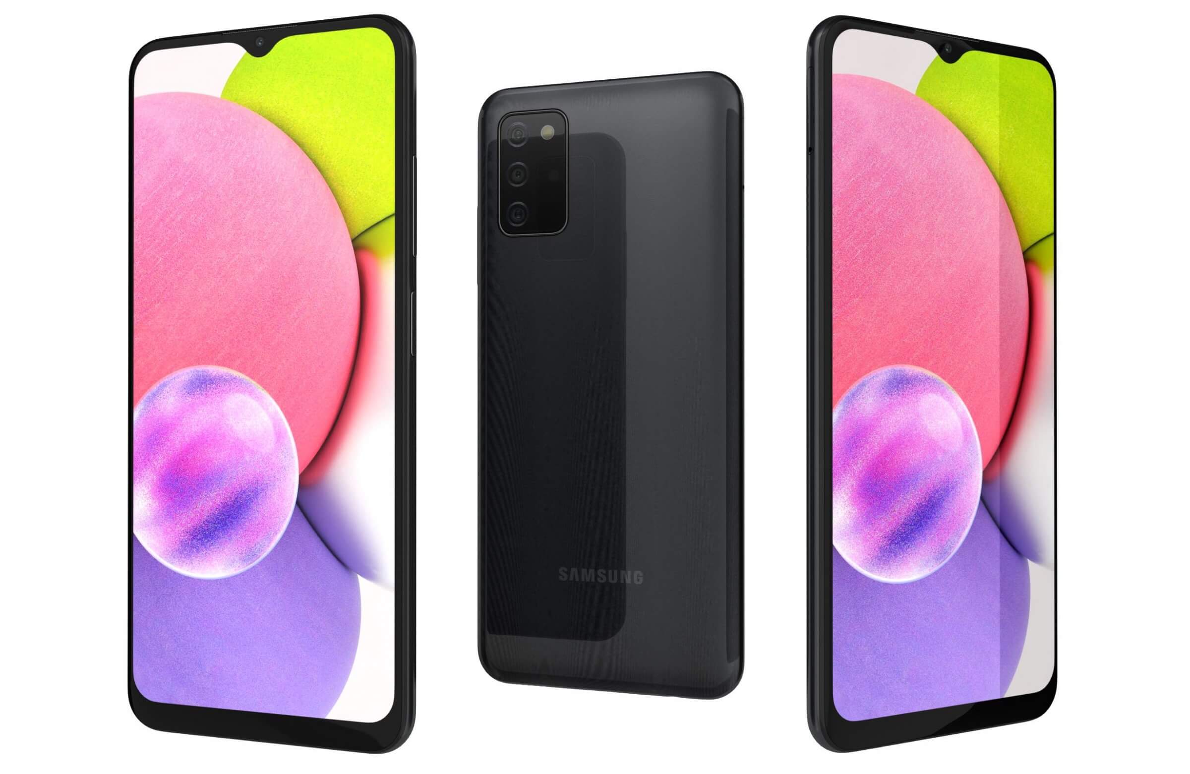 Samsung Galaxy A03s Black - 3D Model by Rever_Art