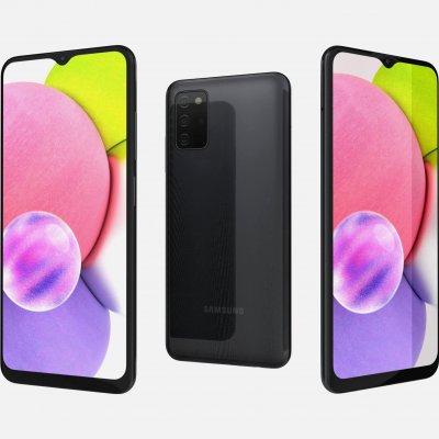 Samsung Galaxy A03s Black - 3D Model by Rever_Art