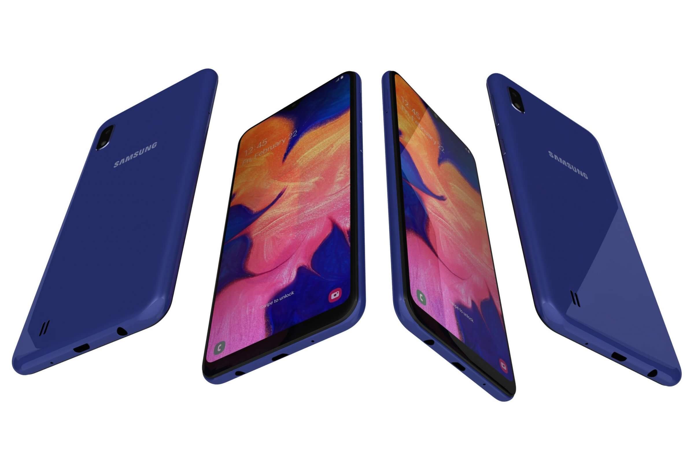 Samsung Galaxy A10 Blue - 3D Model by Rever_Art