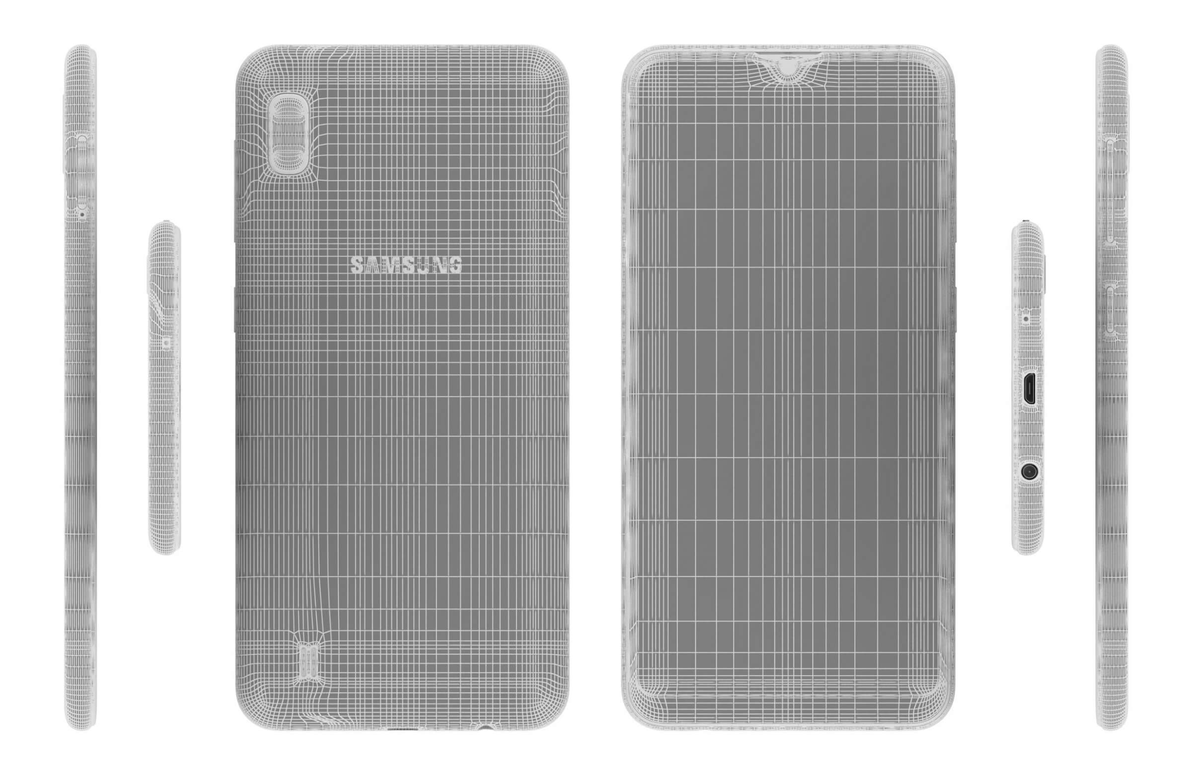 Samsung Galaxy A10 Blue - 3D Model by Rever_Art