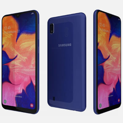 Samsung Galaxy A10 Blue - 3D Model by Rever_Art