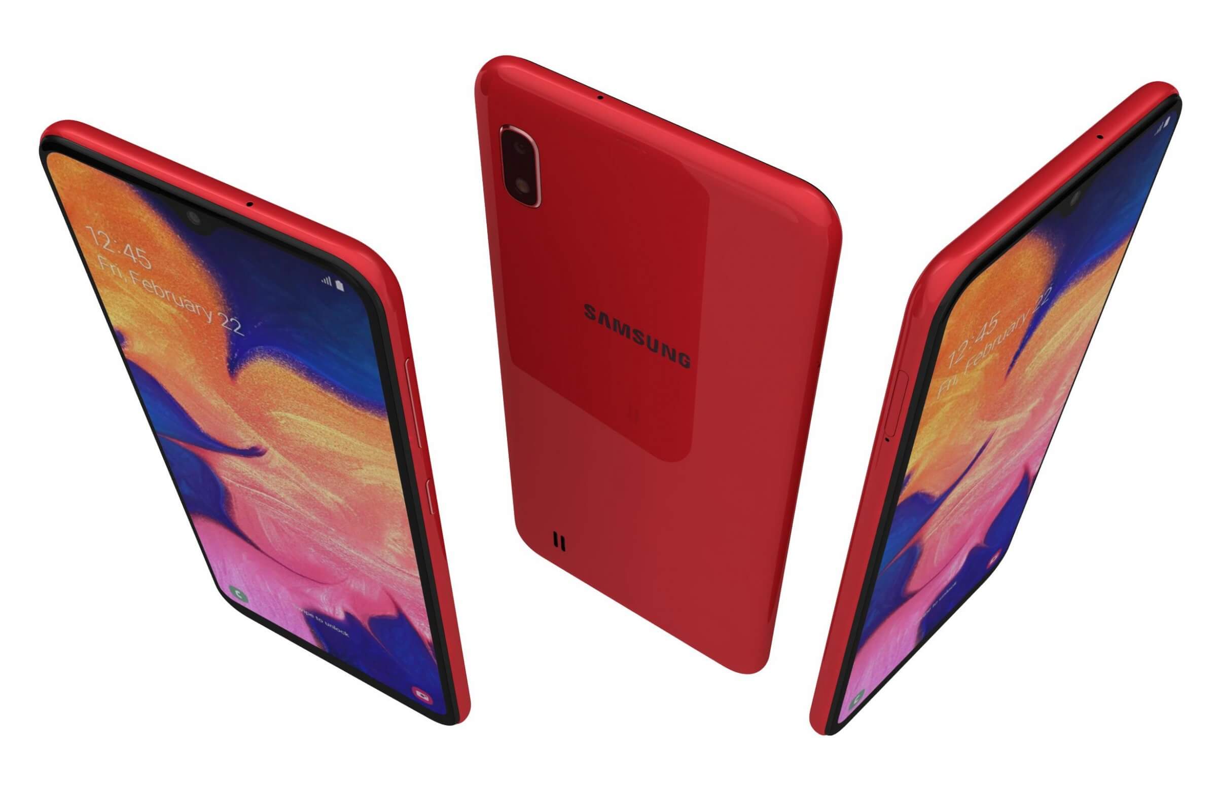 Samsung Galaxy A10 Red - 3D Model by Rever_Art