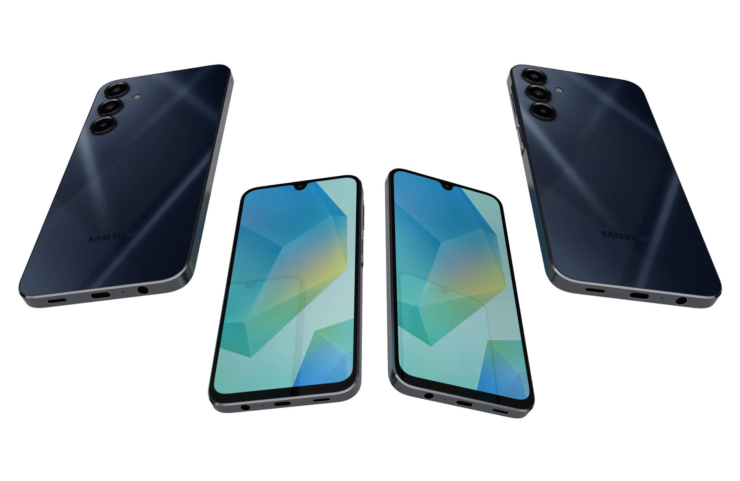 Samsung Galaxy A16 5G Blue Black - 3D Model by Rever_Art
