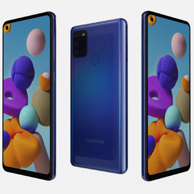 Samsung Galaxy A21s Blue - 3D Model by Rever_Art