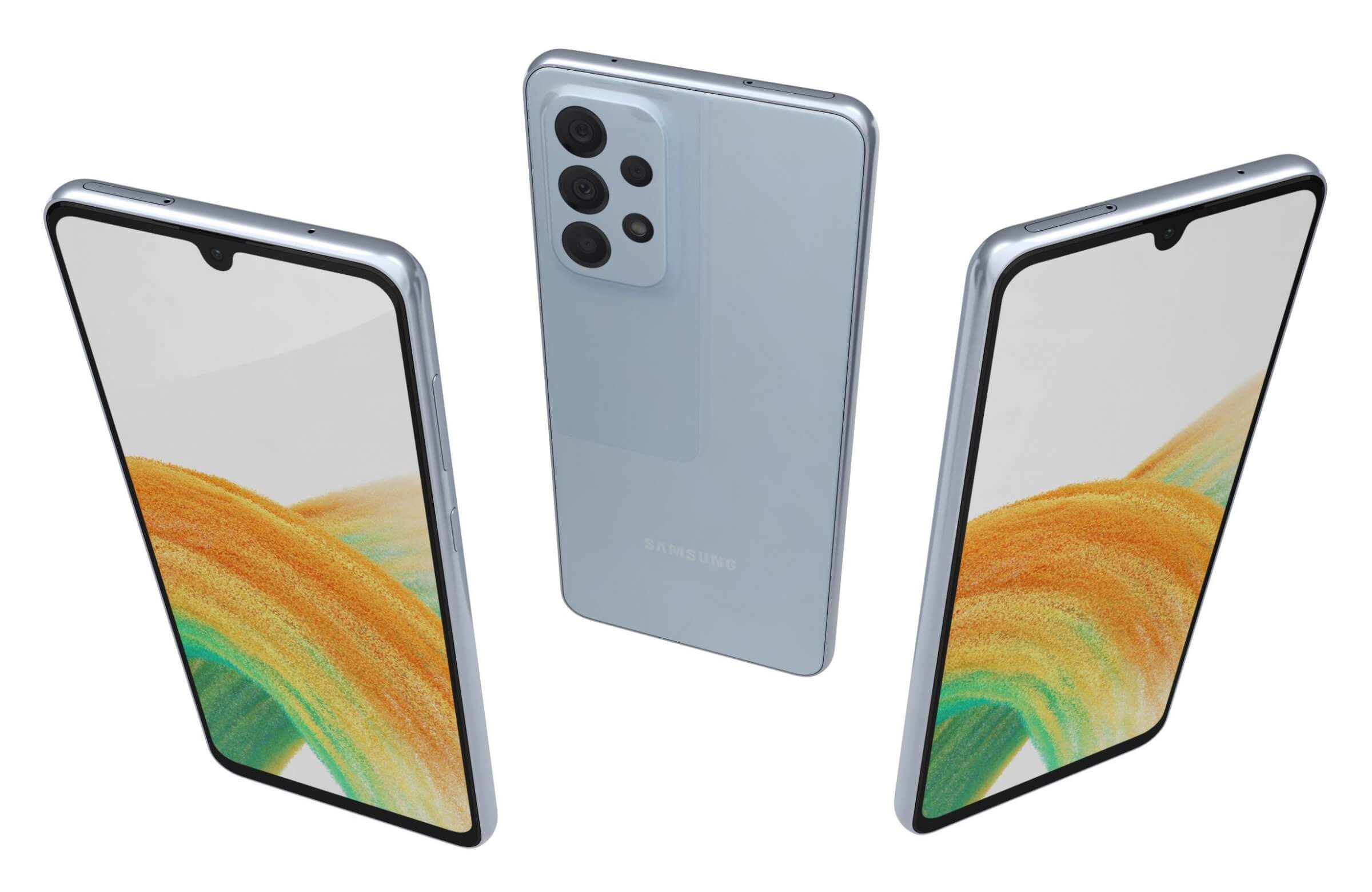 Samsung Galaxy A33 5G Blue - 3D Model by Rever_Art