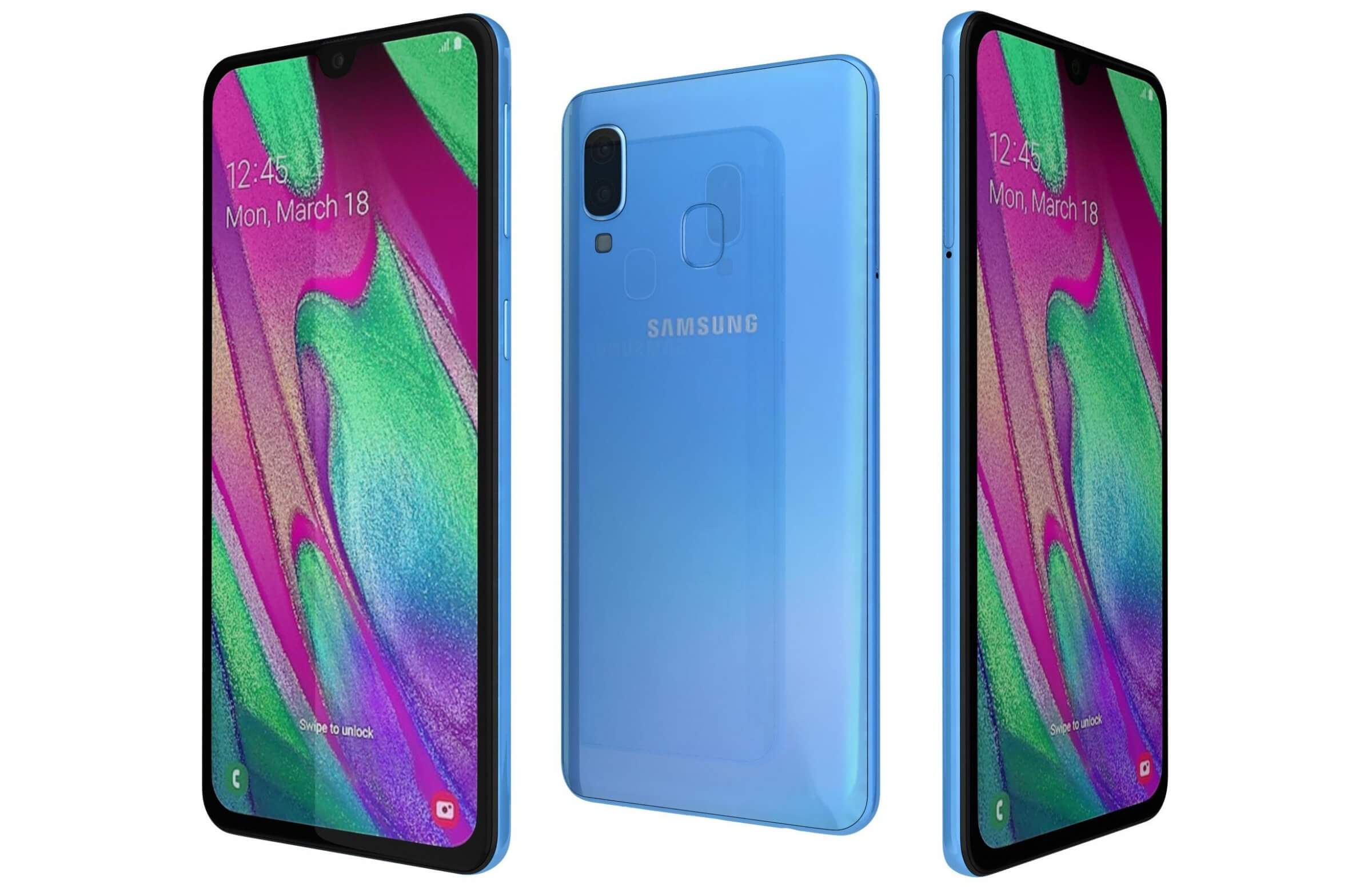 Samsung Galaxy A40 All Colors - 3D Model by Rever_Art