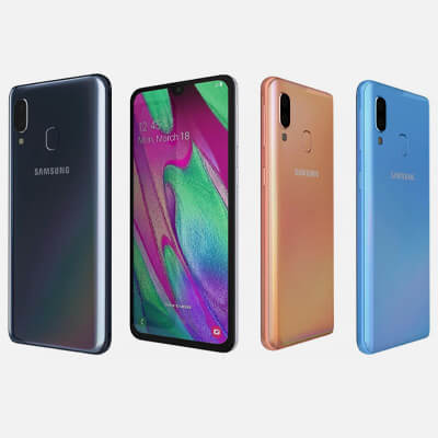 Samsung Galaxy A40 All Colors - 3D Model by Rever_Art