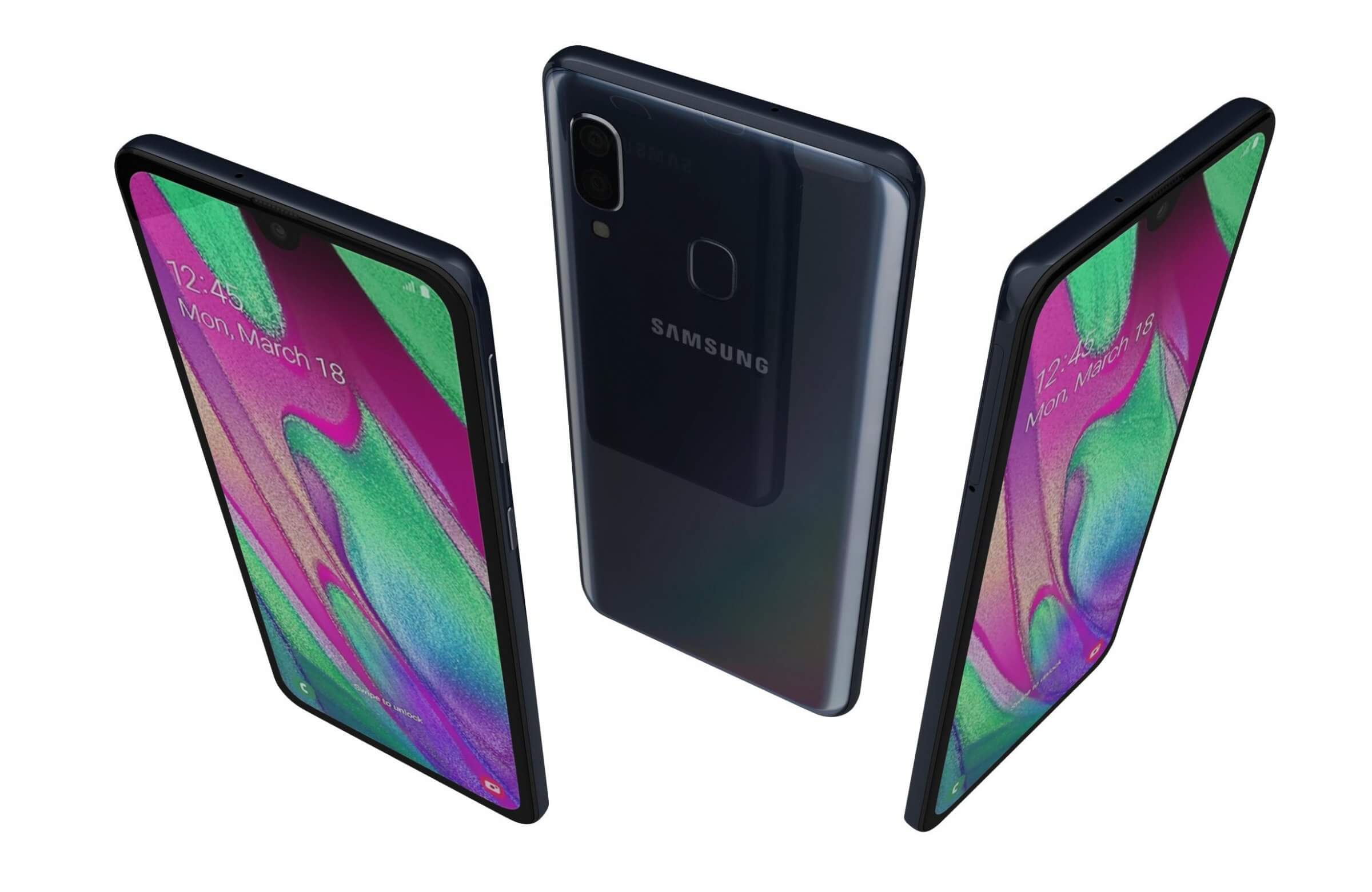 Samsung Galaxy A40 Black - 3D Model by Rever_Art