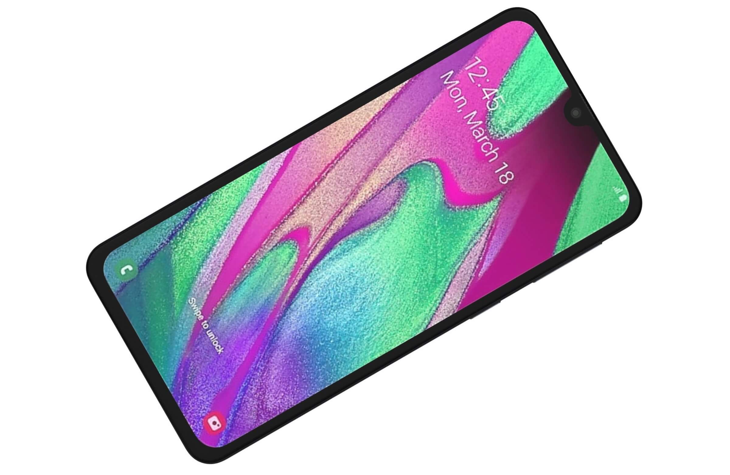 Samsung Galaxy A40 Black - 3D Model by Rever_Art