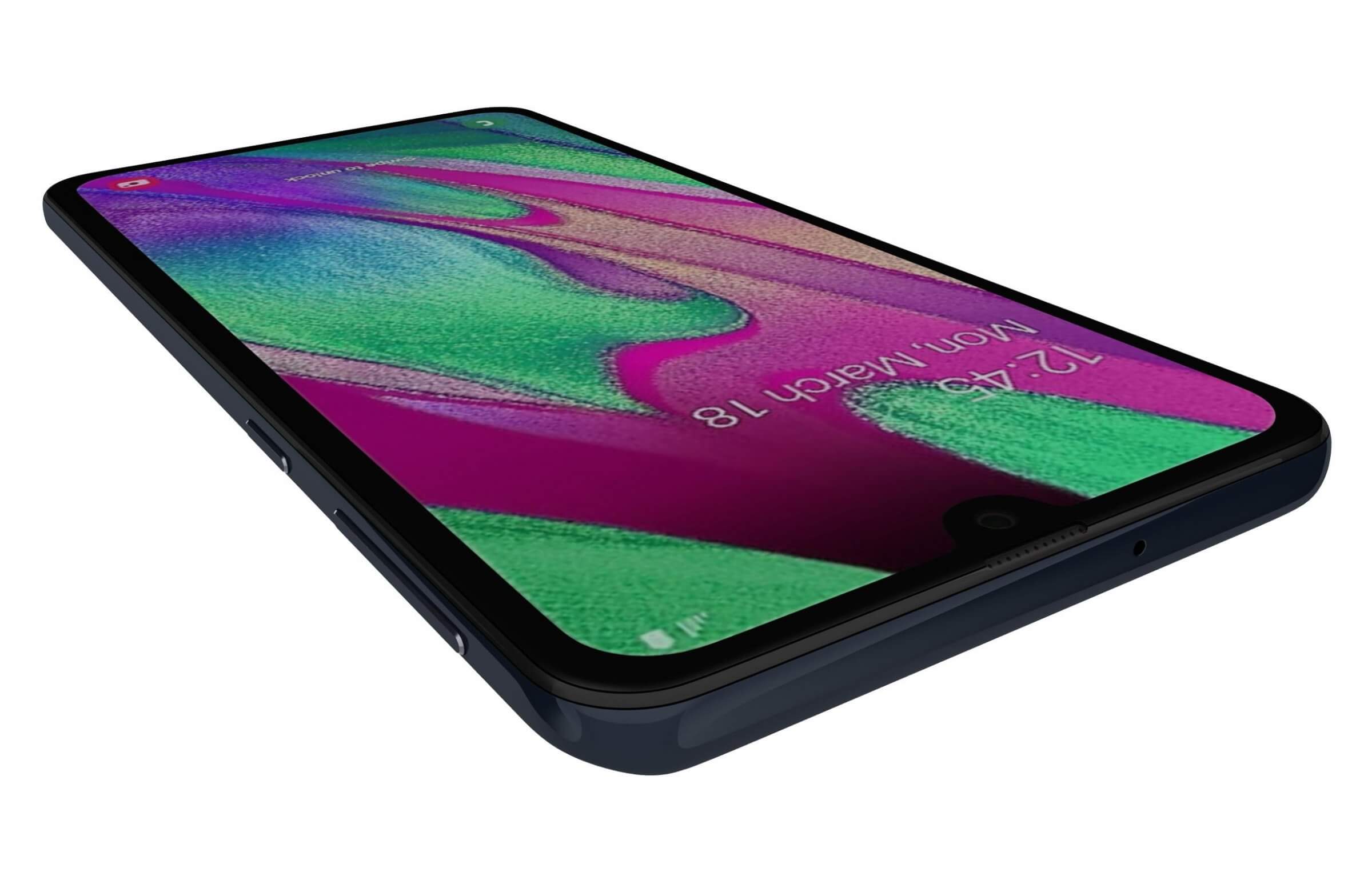 Samsung Galaxy A40 Black - 3D Model by Rever_Art