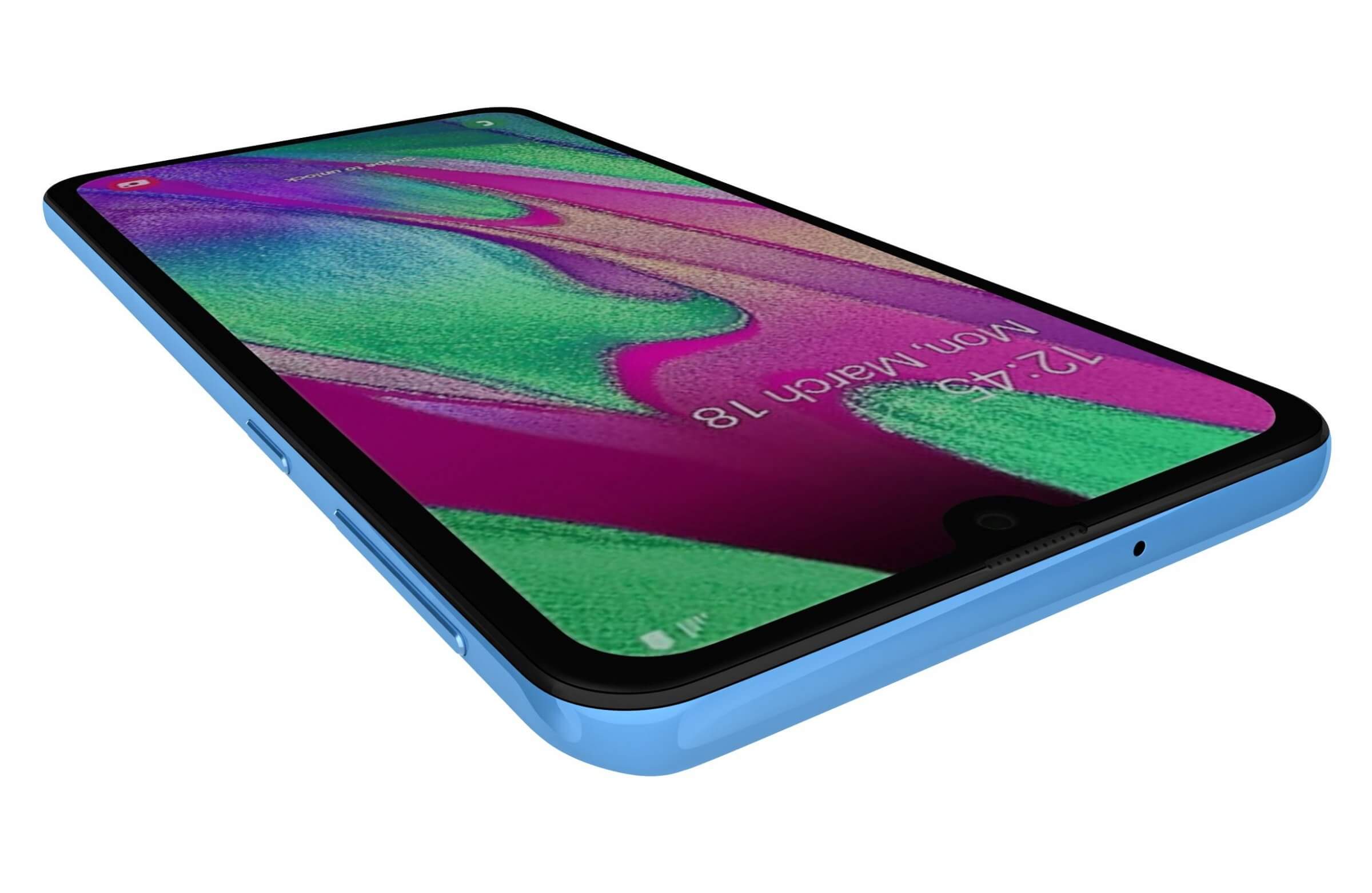 Samsung Galaxy A40 Blue - 3D Model by Rever_Art