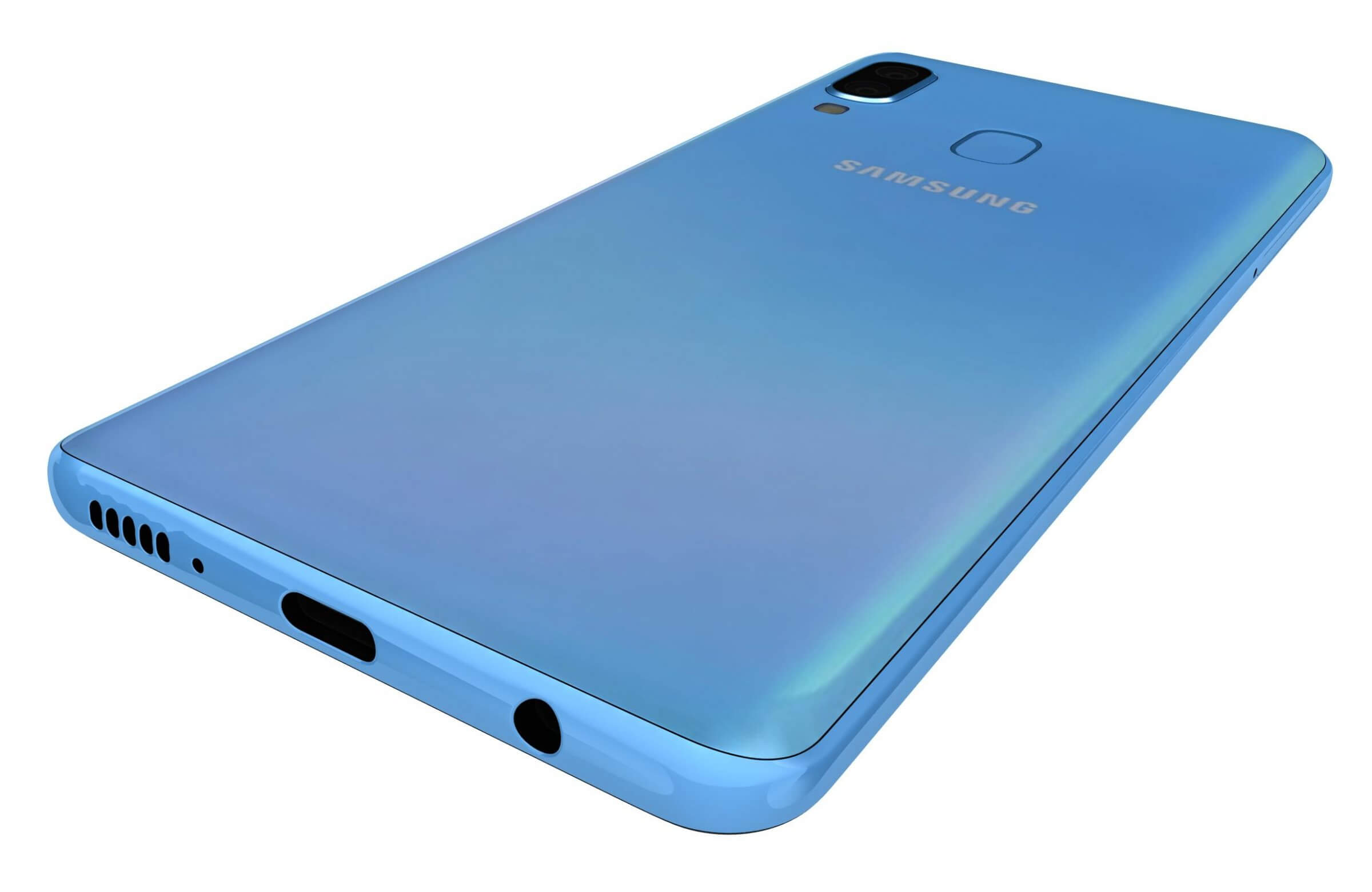 Samsung Galaxy A40 Blue - 3D Model by Rever_Art