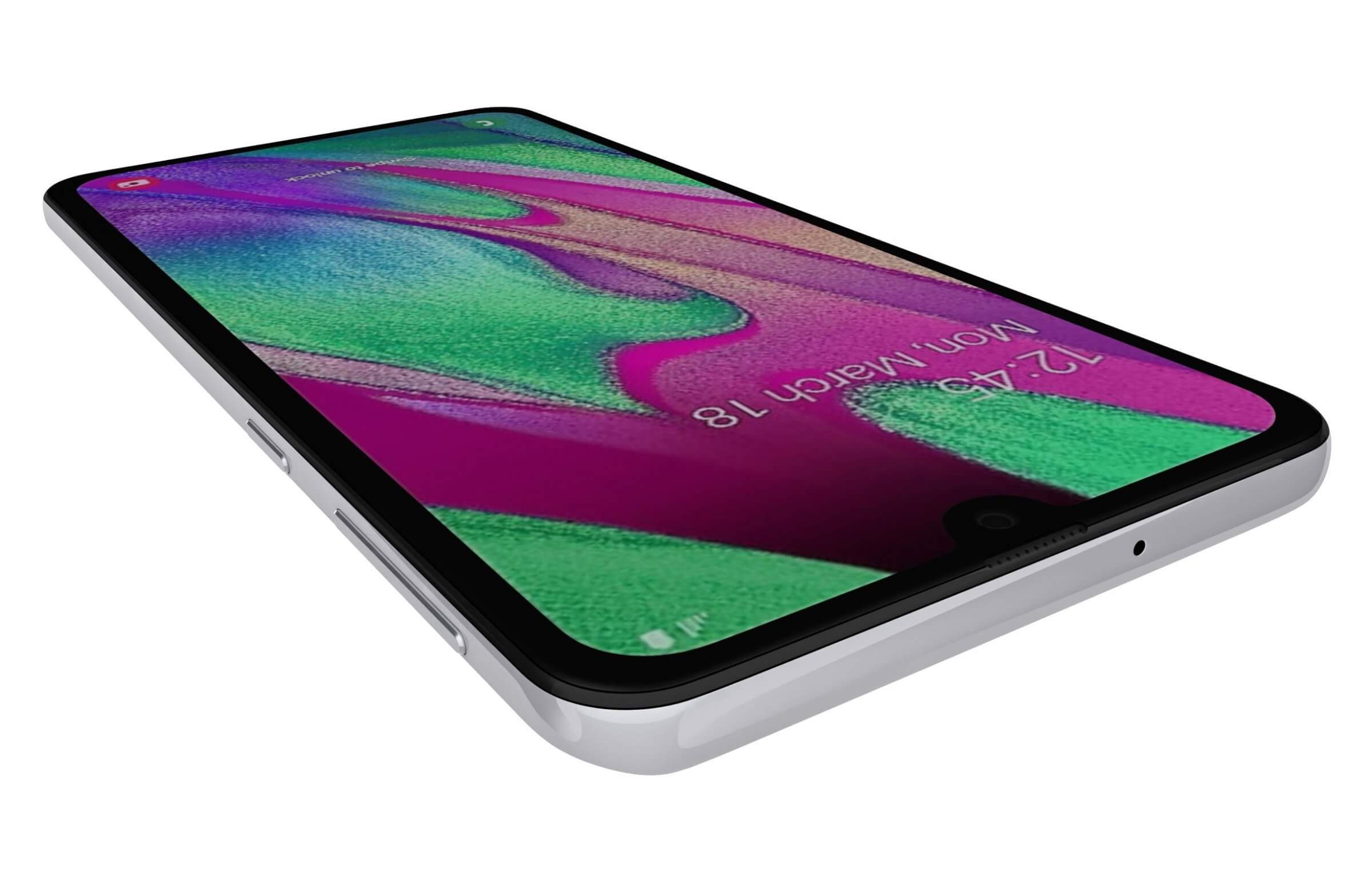 Samsung Galaxy A40 White - 3D Model by Rever_Art