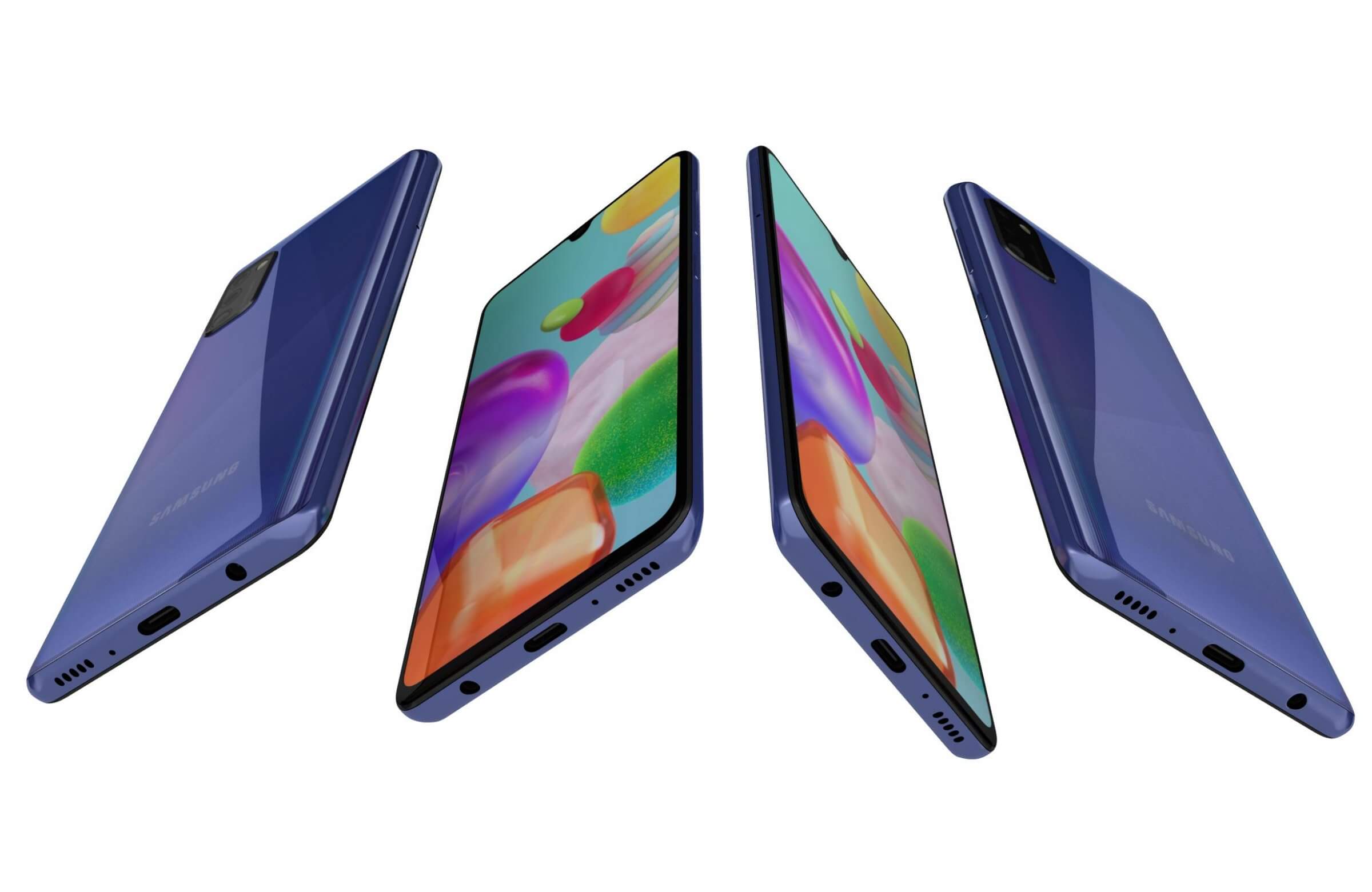 Samsung Galaxy A41 Prism Crush Blue - 3D Model by Rever_Art