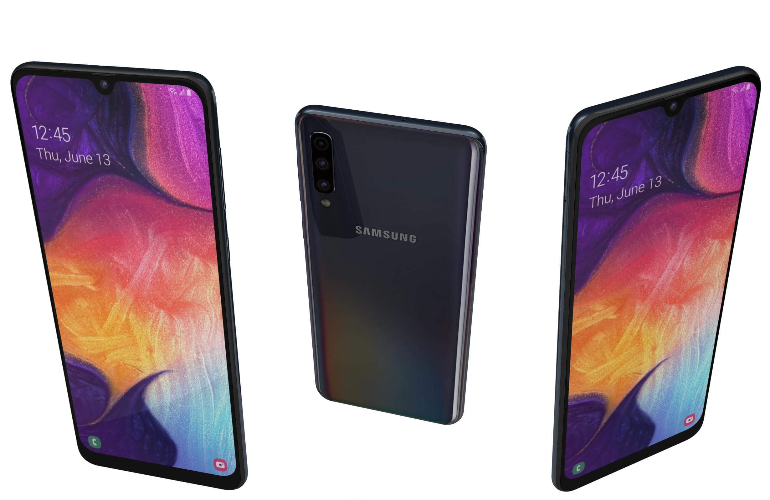 Samsung Galaxy A50 Black - 3D Model by Rever_Art