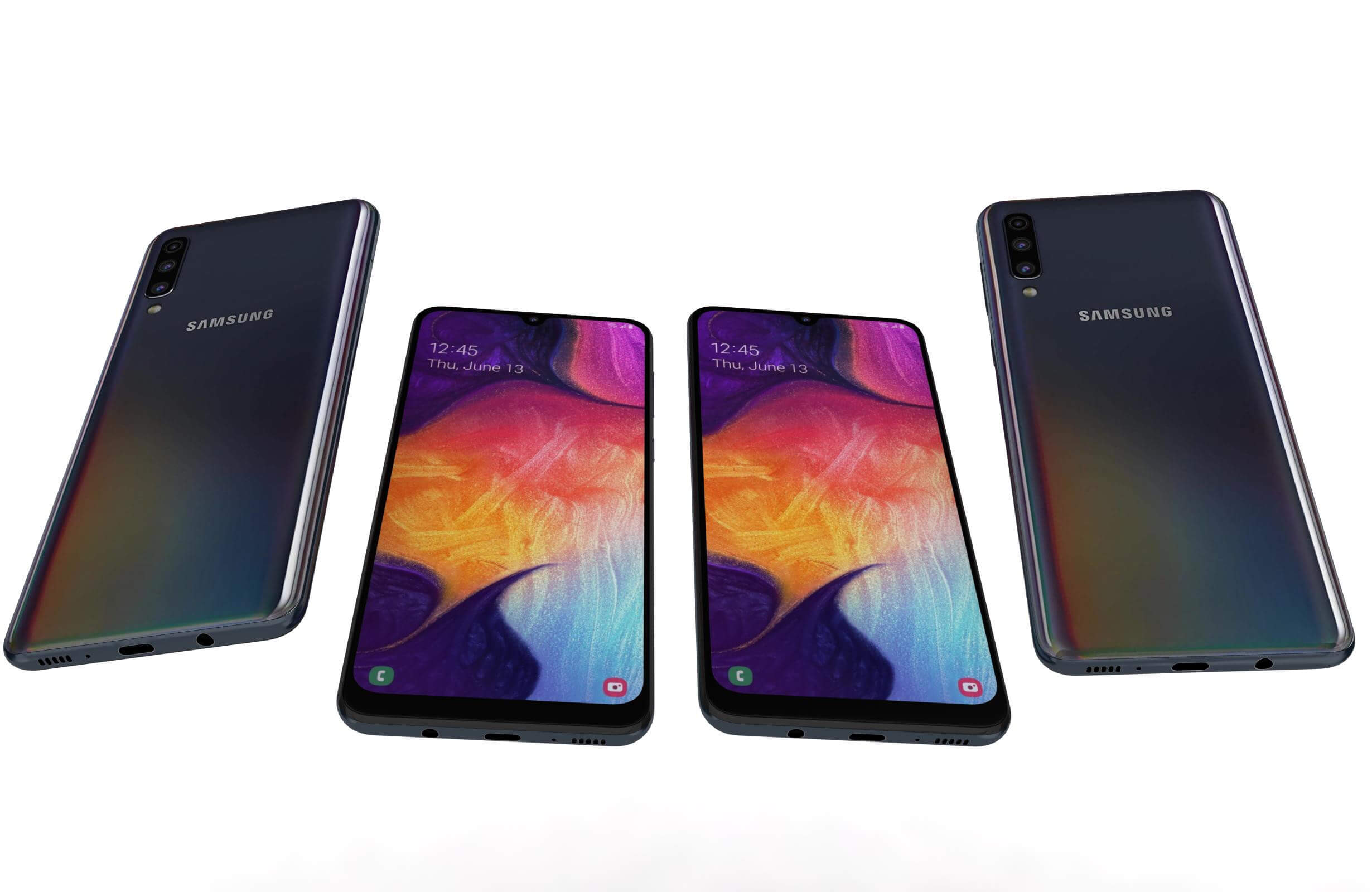 Samsung Galaxy A50 Black - 3D Model by Rever_Art