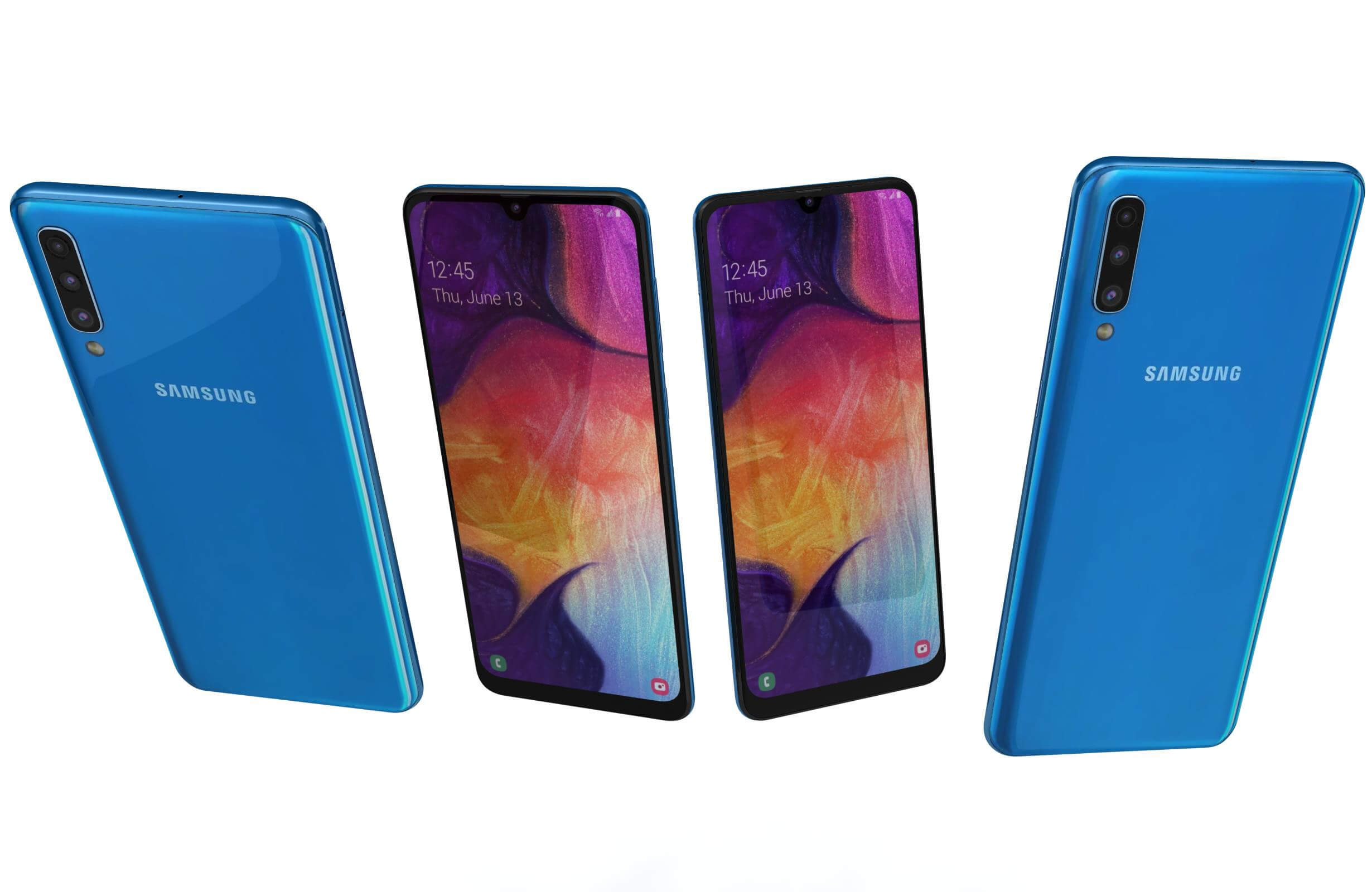 Samsung Galaxy A50 Blue - 3D Model by Rever_Art