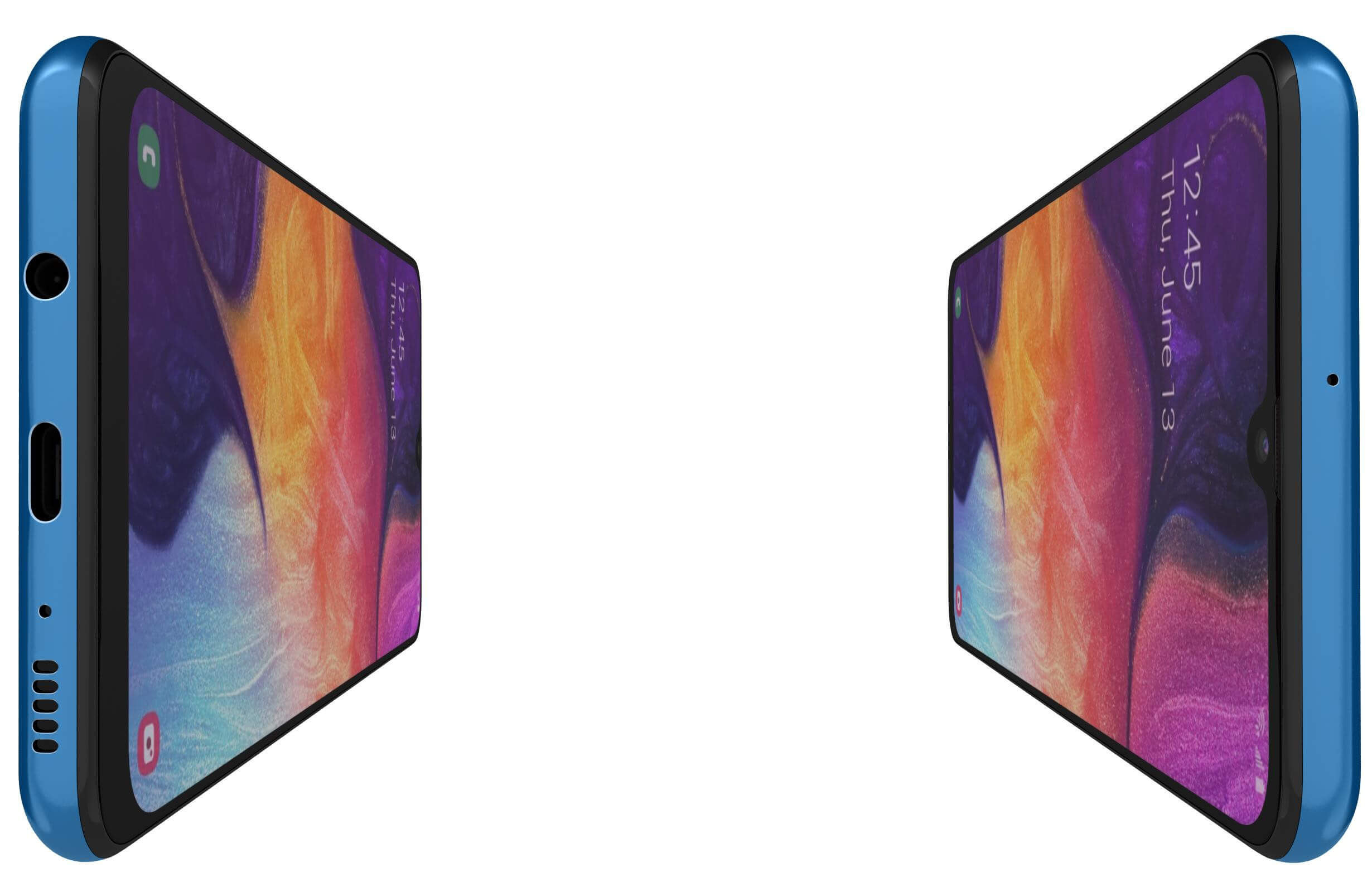 Samsung Galaxy A50 Blue - 3D Model by Rever_Art