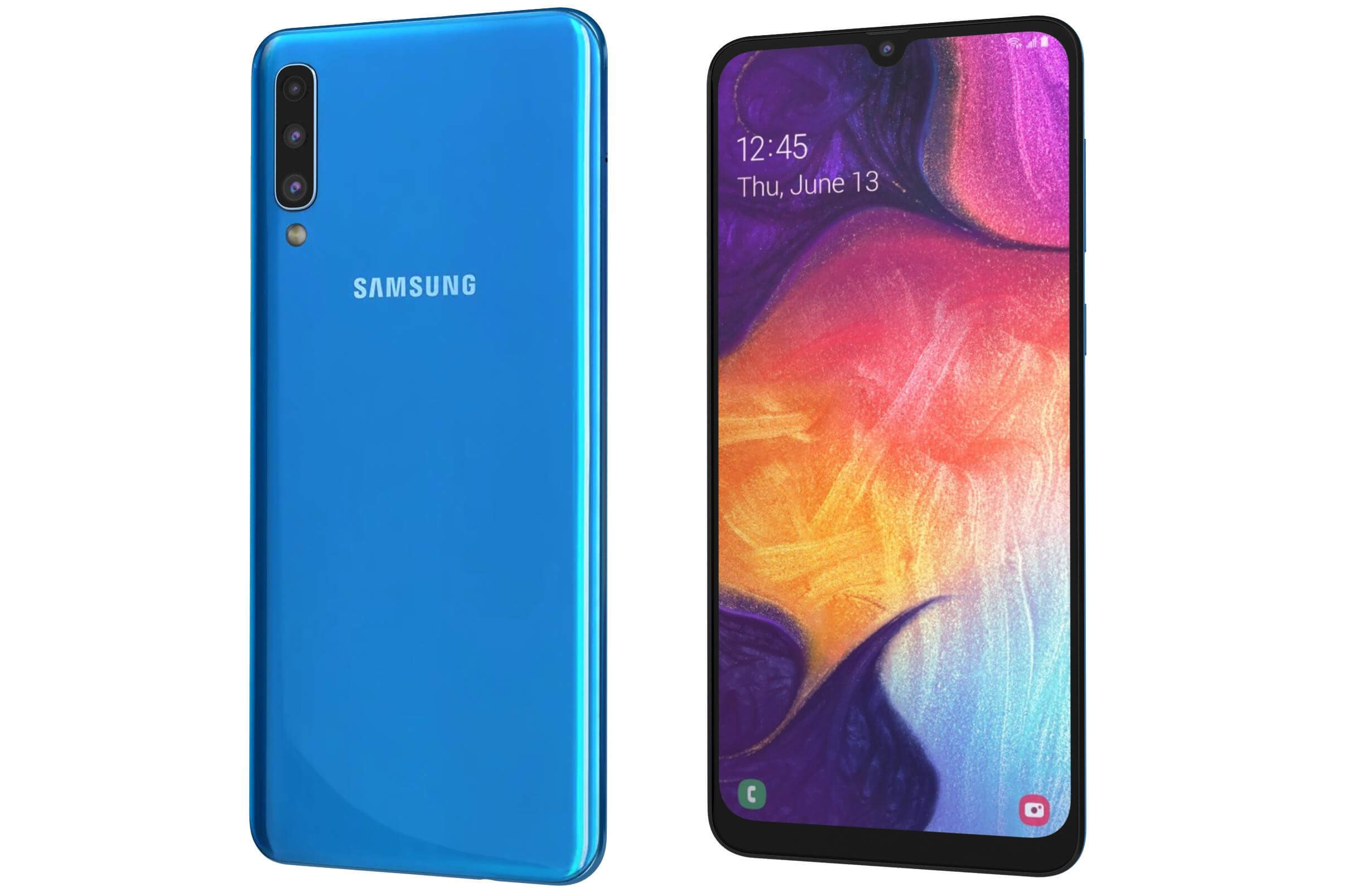 Samsung Galaxy A50 Blue - 3D Model by Rever_Art