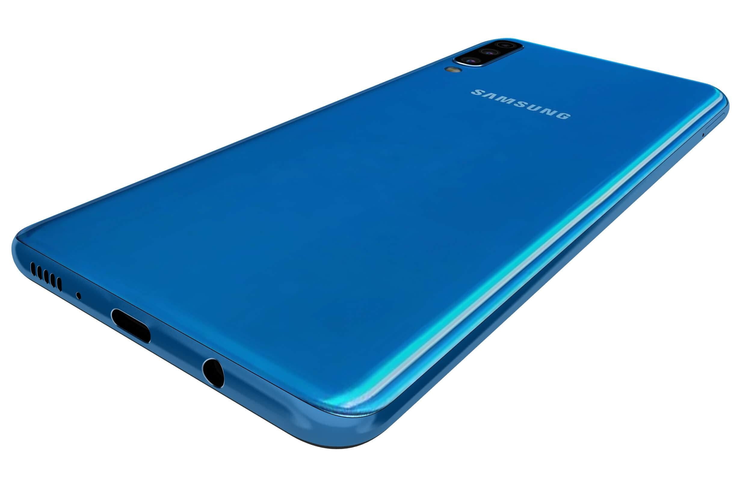 Samsung Galaxy A50 Blue - 3D Model by Rever_Art