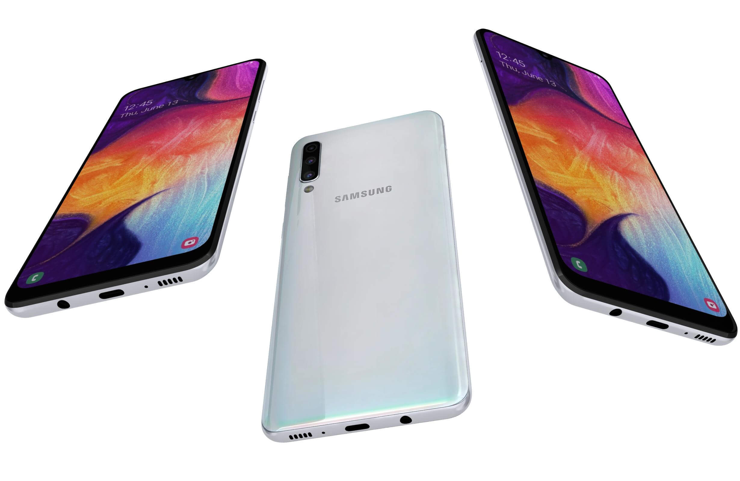 Samsung Galaxy A50 White - 3D Model by Rever_Art